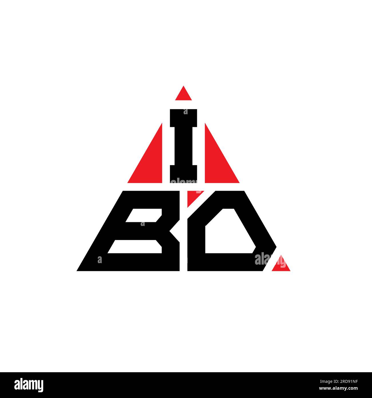 IBO triangle letter logo design with triangle shape. IBO triangle logo ...