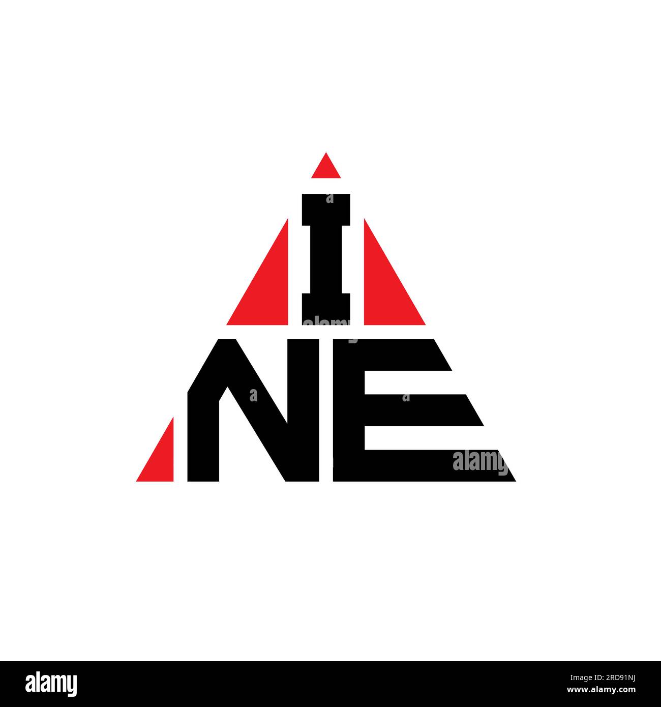 INE triangle letter logo design with triangle shape. INE triangle logo ...