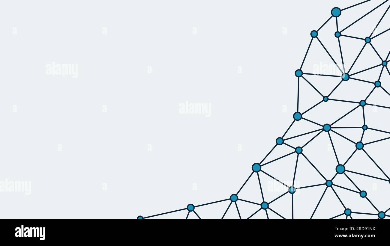 Science background. Plexus mesh geometric background. Colorful dots connected by lines ...