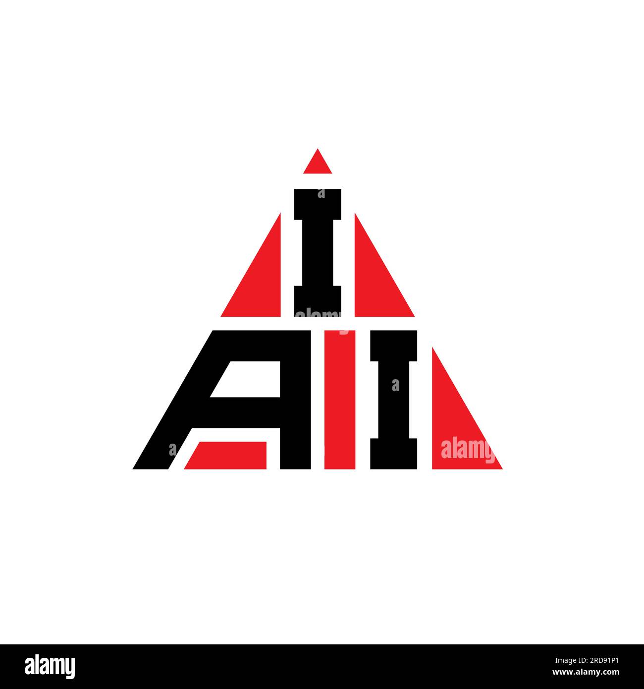 IAI triangle letter logo design with triangle shape. IAI triangle logo ...