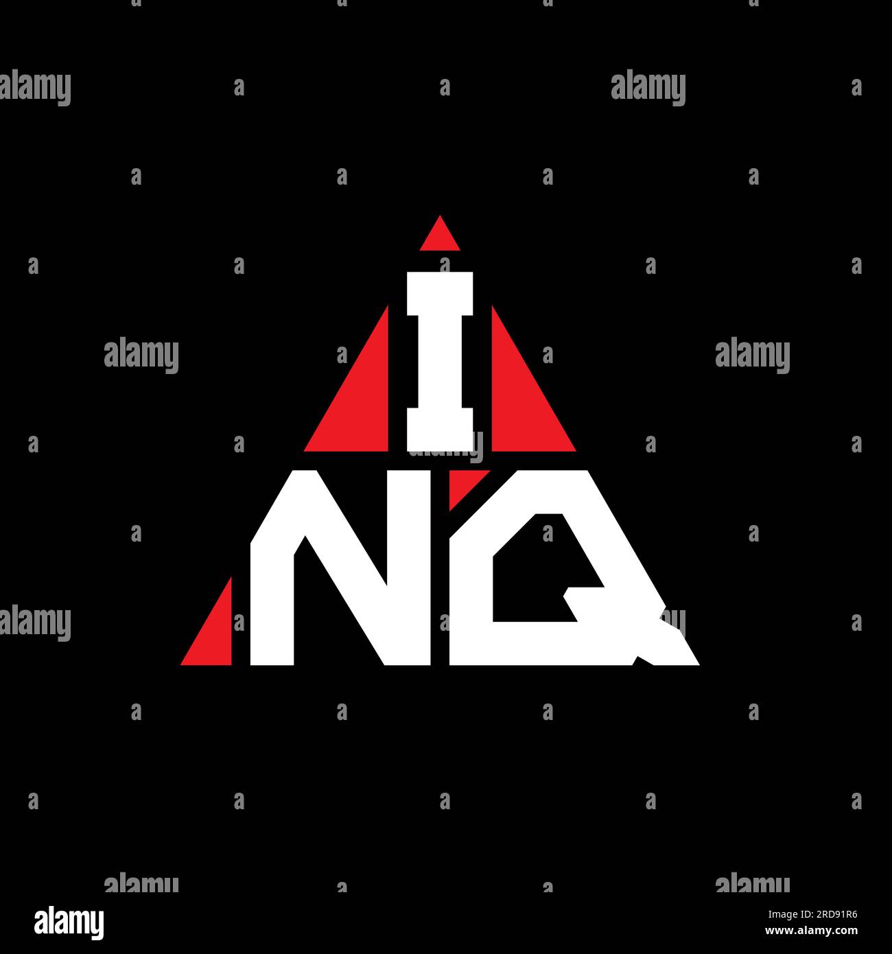 INQ triangle letter logo design with triangle shape. INQ triangle logo ...