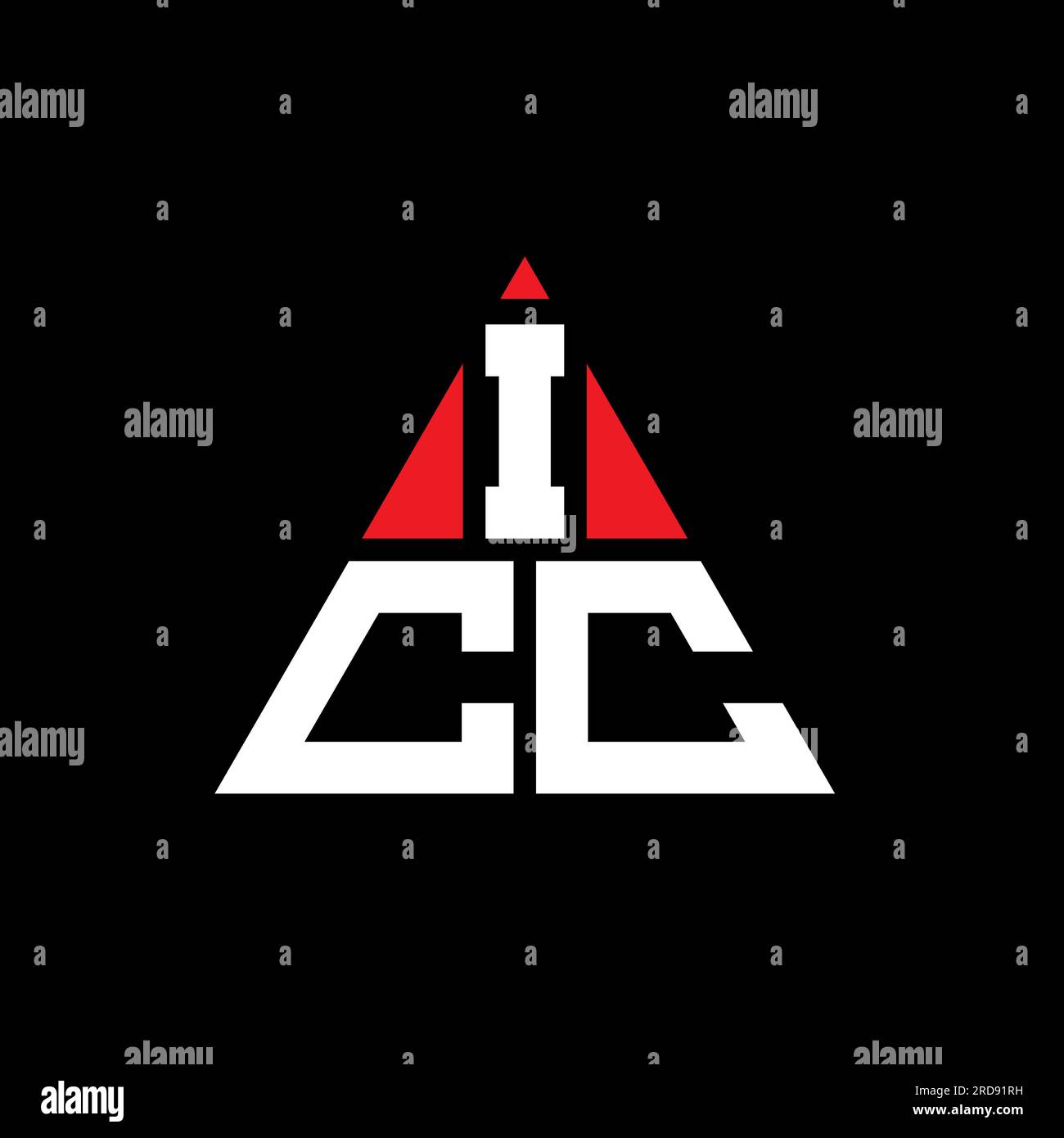 ICC triangle letter logo design with triangle shape. ICC triangle logo ...