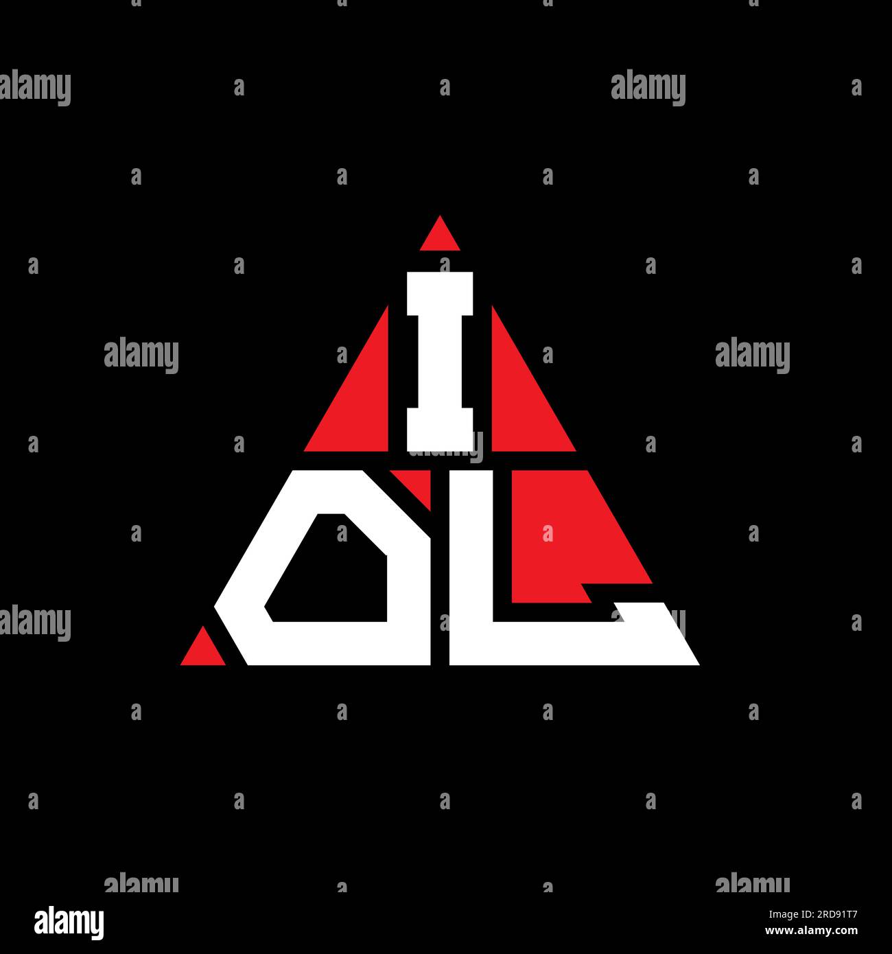 IOM triangle letter logo design with triangle shape. IOM triangle logo ...