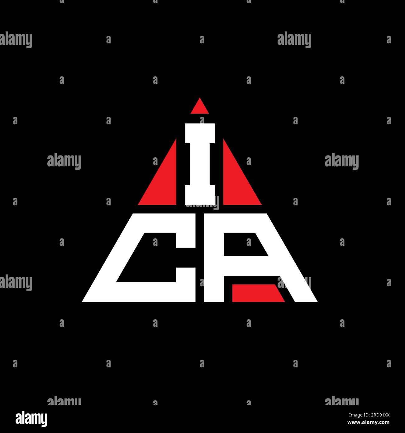 ICA triangle letter logo design with triangle shape. ICA triangle logo ...