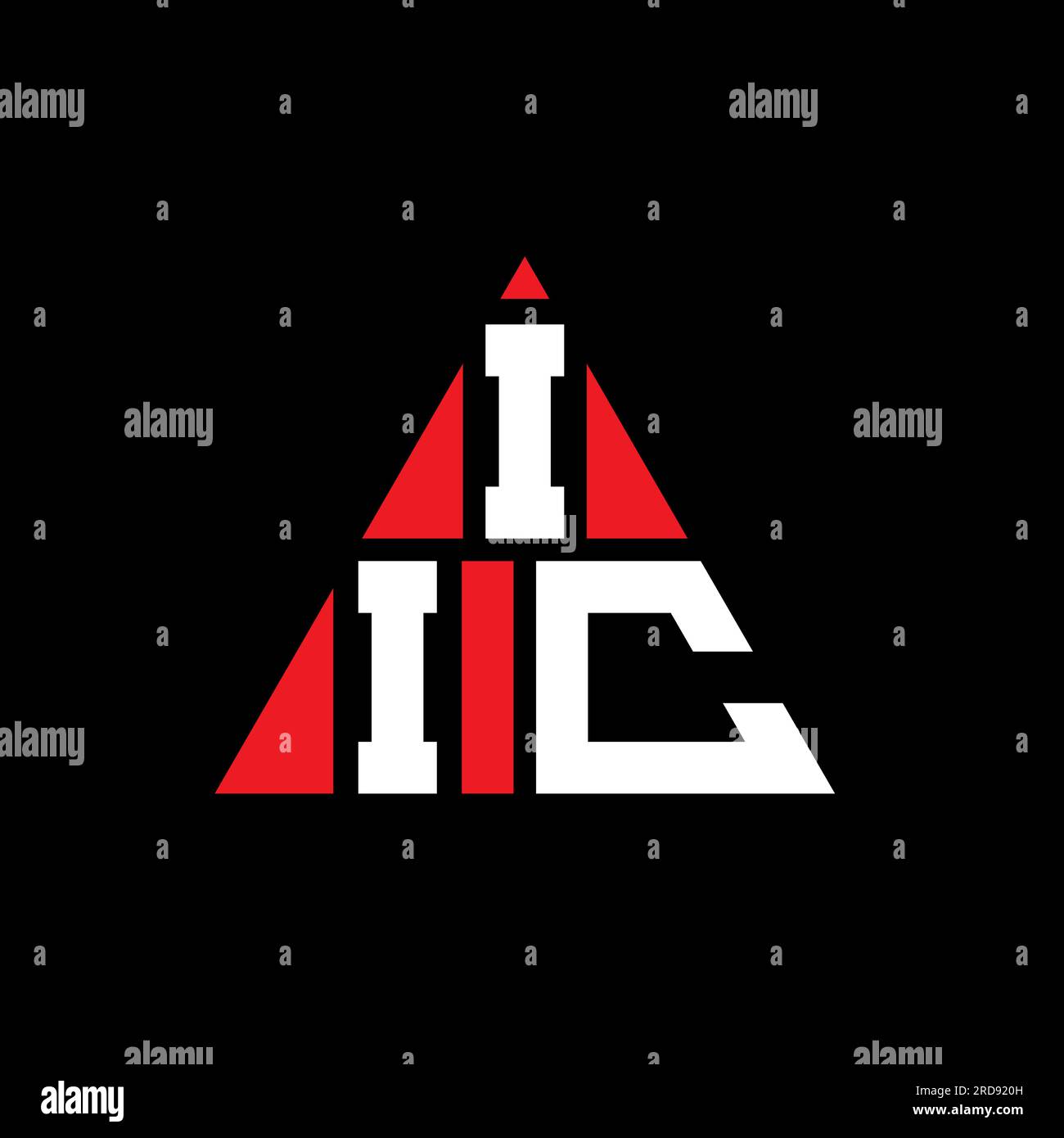 IIC triangle letter logo design with triangle shape. IIC triangle logo ...