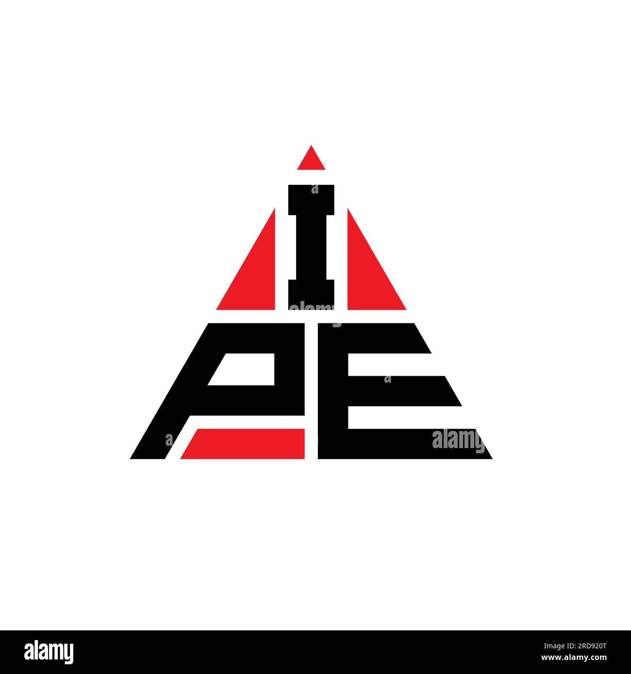 IPE triangle letter logo design with triangle shape. IPE triangle logo ...