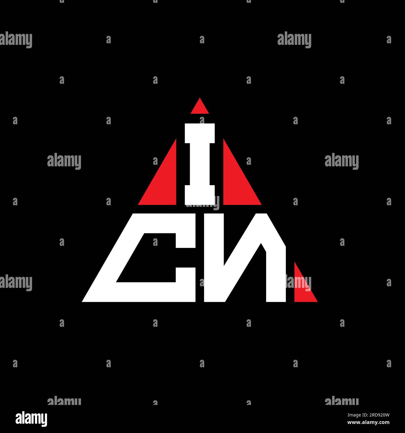 ICN triangle letter logo design with triangle shape. ICN triangle logo ...