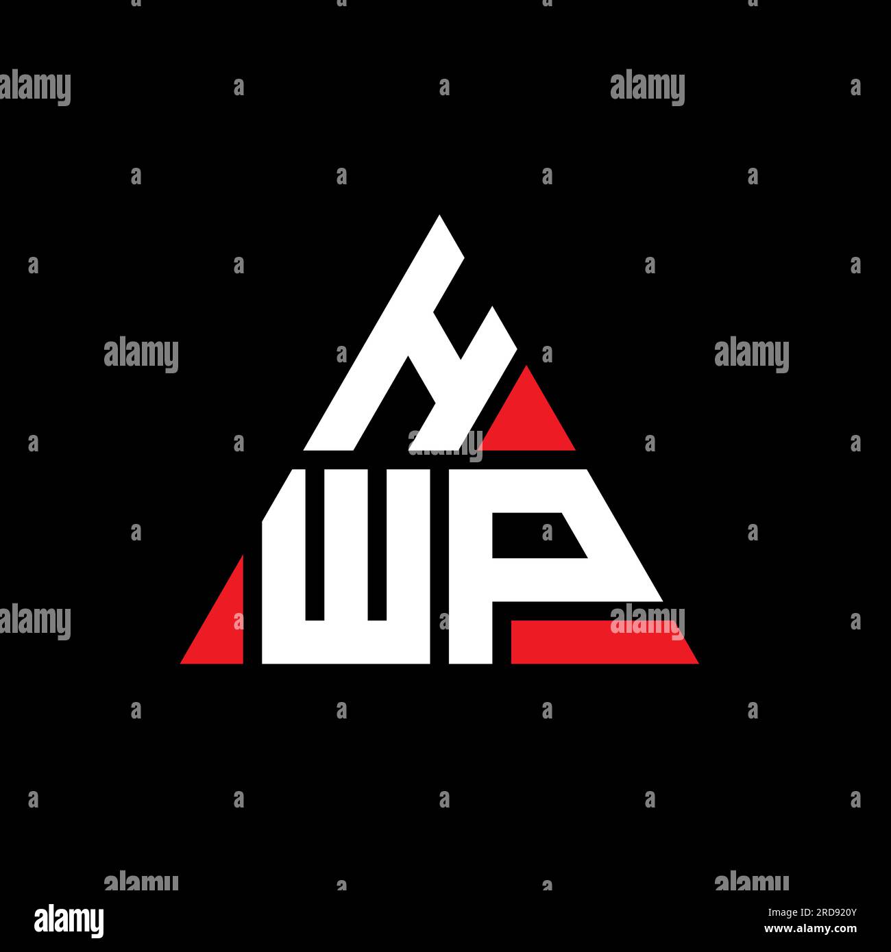 HWP triangle letter logo design with triangle shape. HWP triangle logo ...