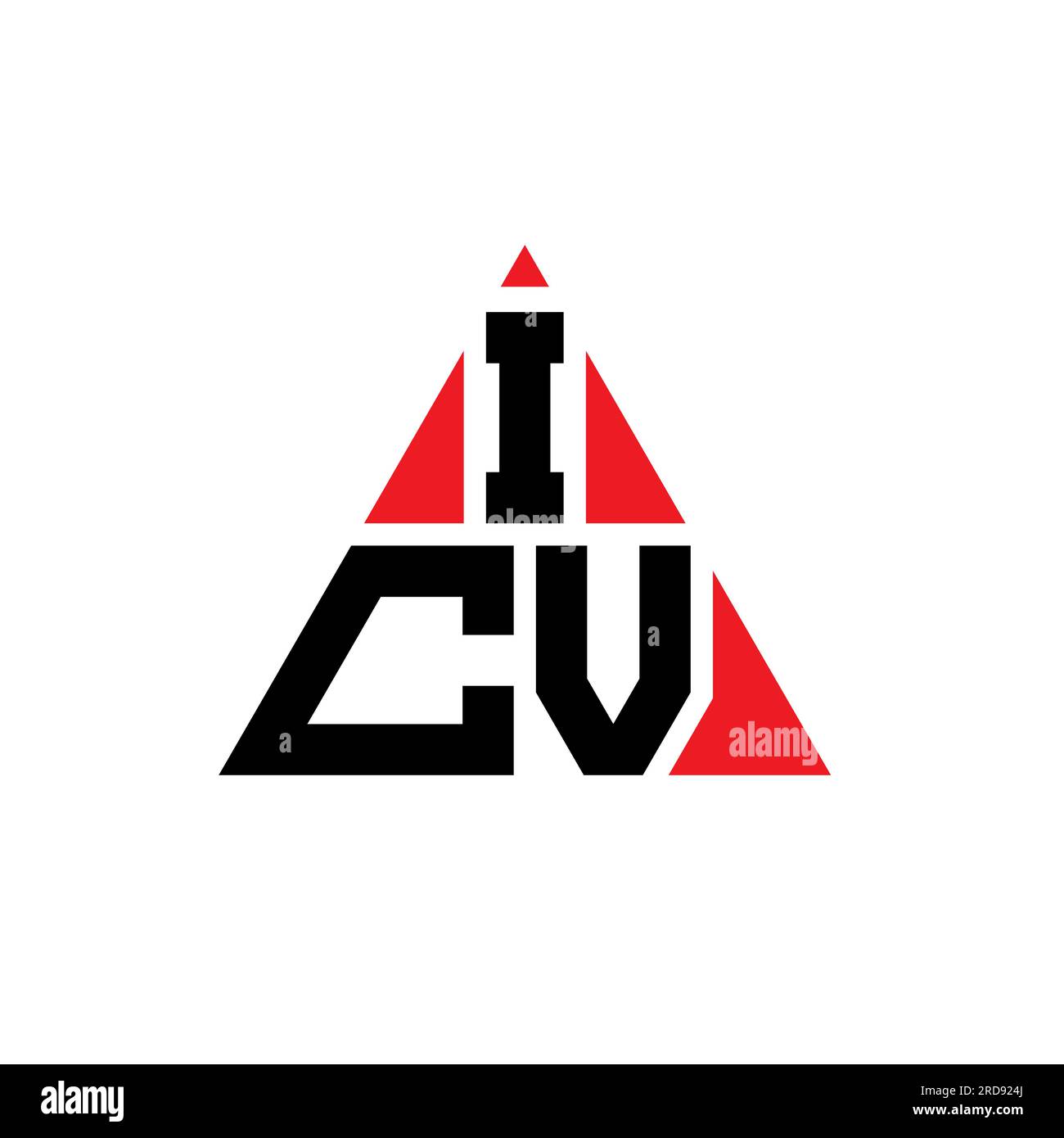 ICV triangle letter logo design with triangle shape. ICV triangle logo ...