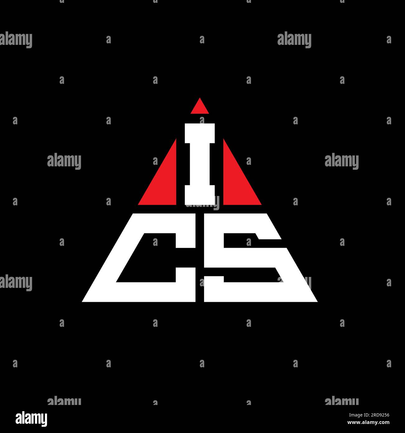 ICS triangle letter logo design with triangle shape. ICS triangle logo ...