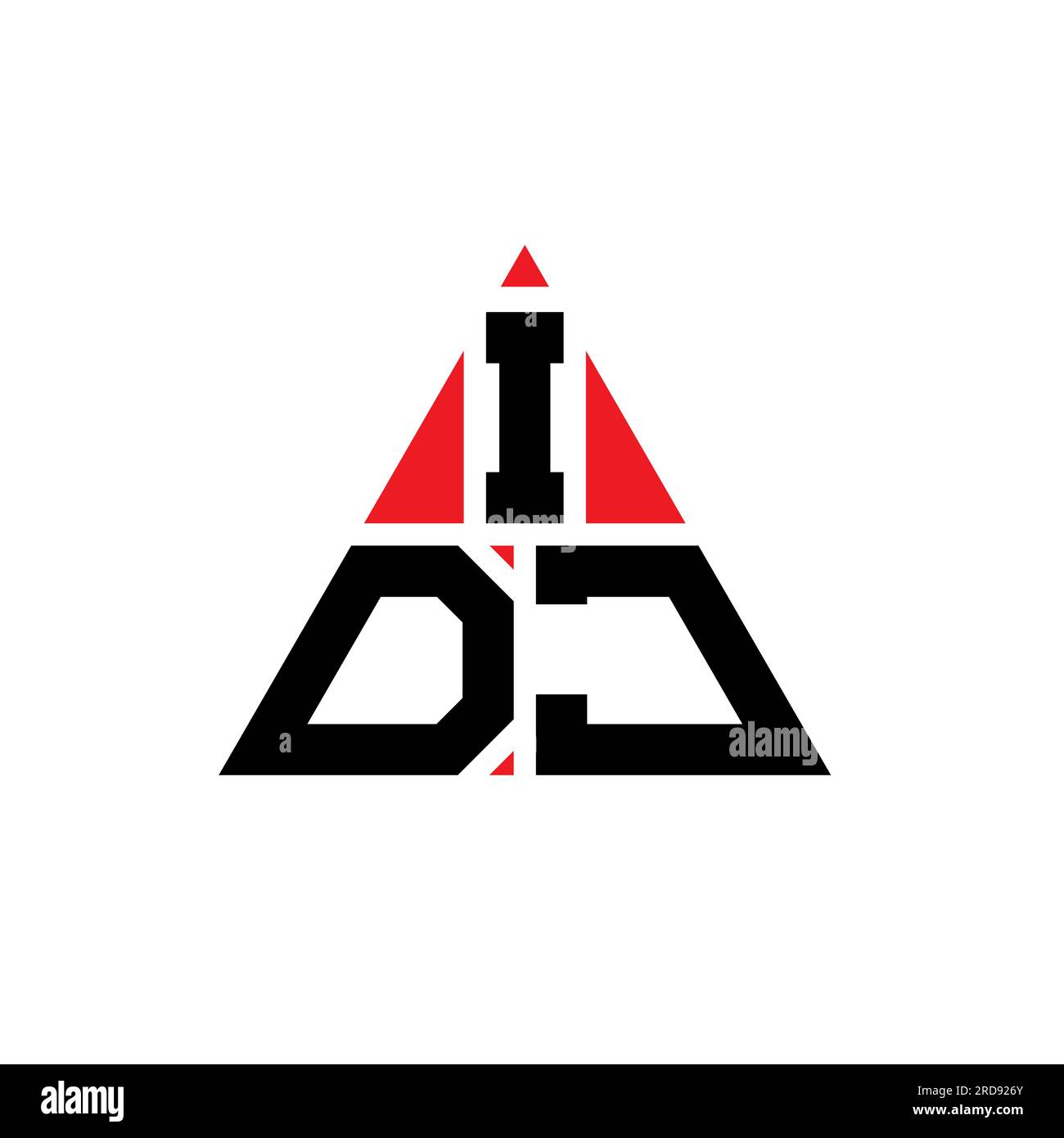 IDJ triangle letter logo design with triangle shape. IDJ triangle logo ...