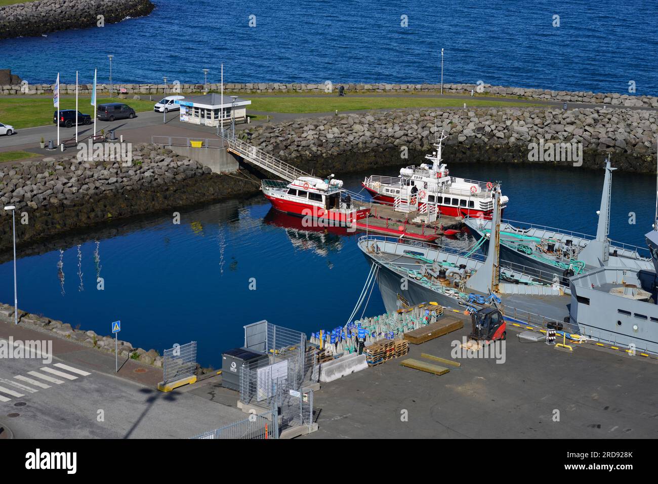 Videy Ferry boats at their pier adjacent to the Cruise Terminal in ...