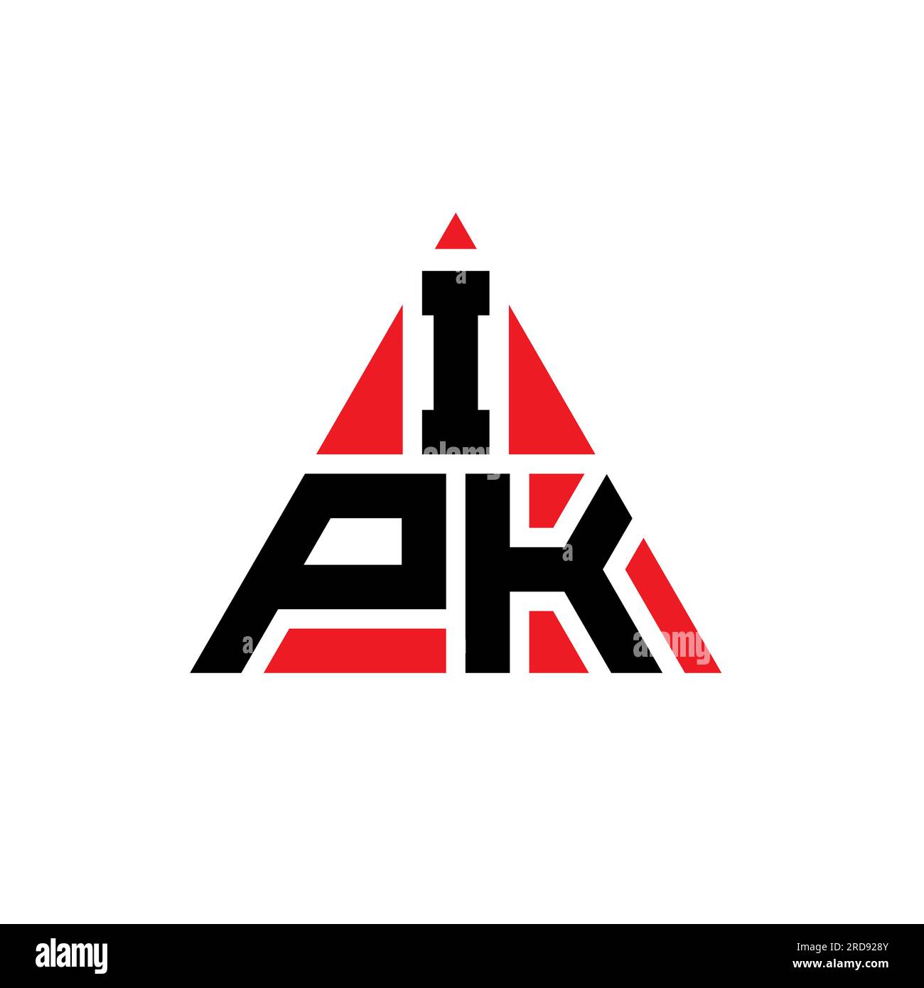 IPK triangle letter logo design with triangle shape. IPK triangle logo ...