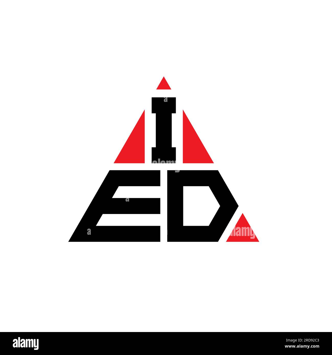 IED triangle letter logo design with triangle shape. IED triangle logo ...