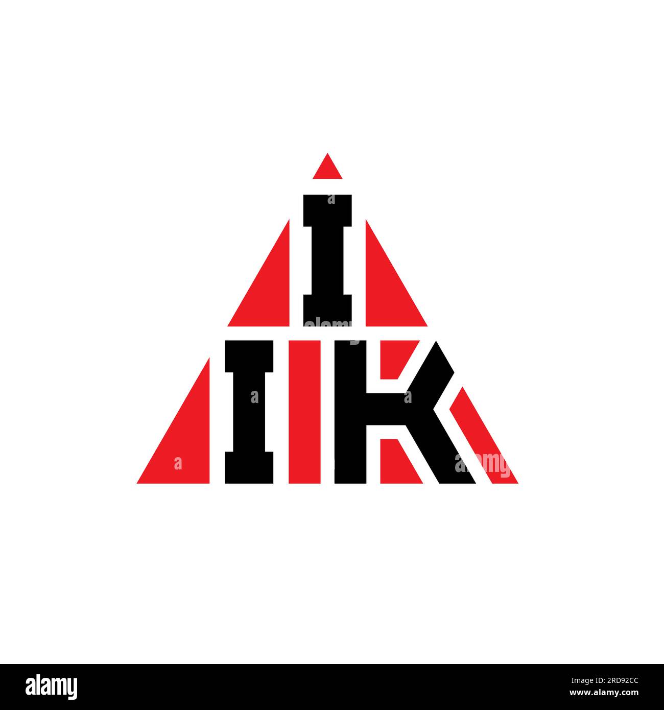 IIK triangle letter logo design with triangle shape. IIK triangle logo ...