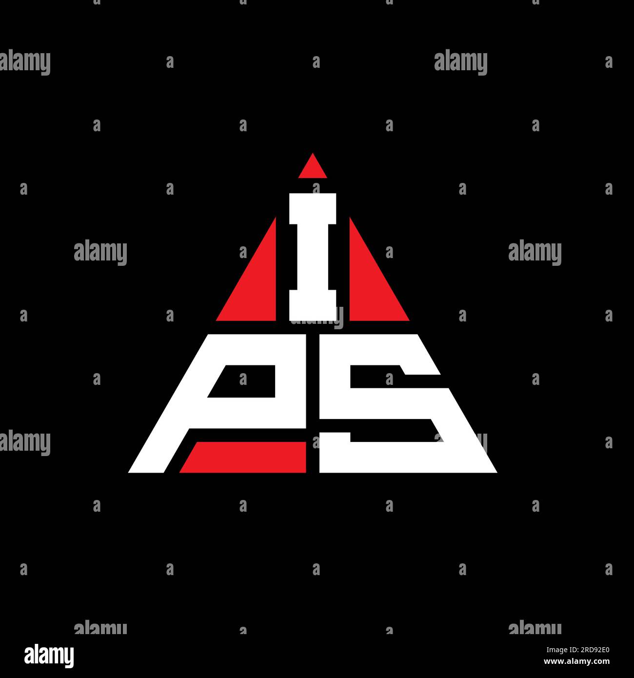 IPS triangle letter logo design with triangle shape. IPS triangle logo ...