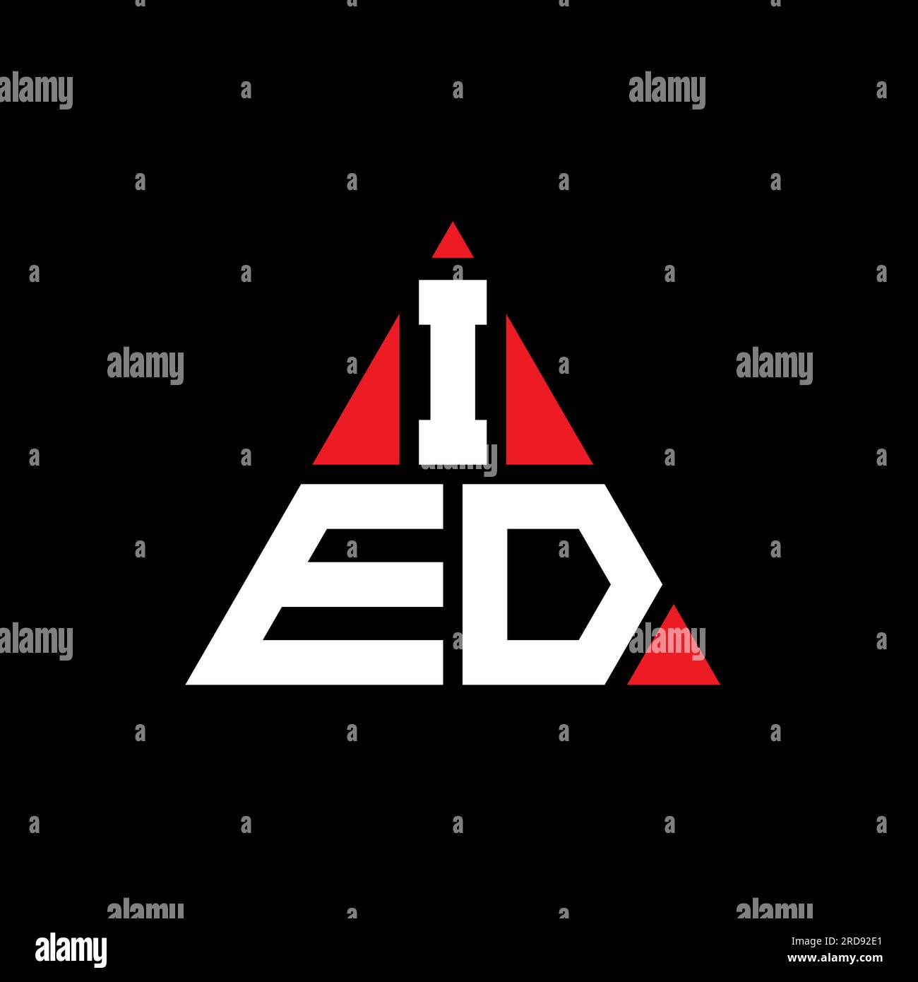IED triangle letter logo design with triangle shape. IED triangle logo ...