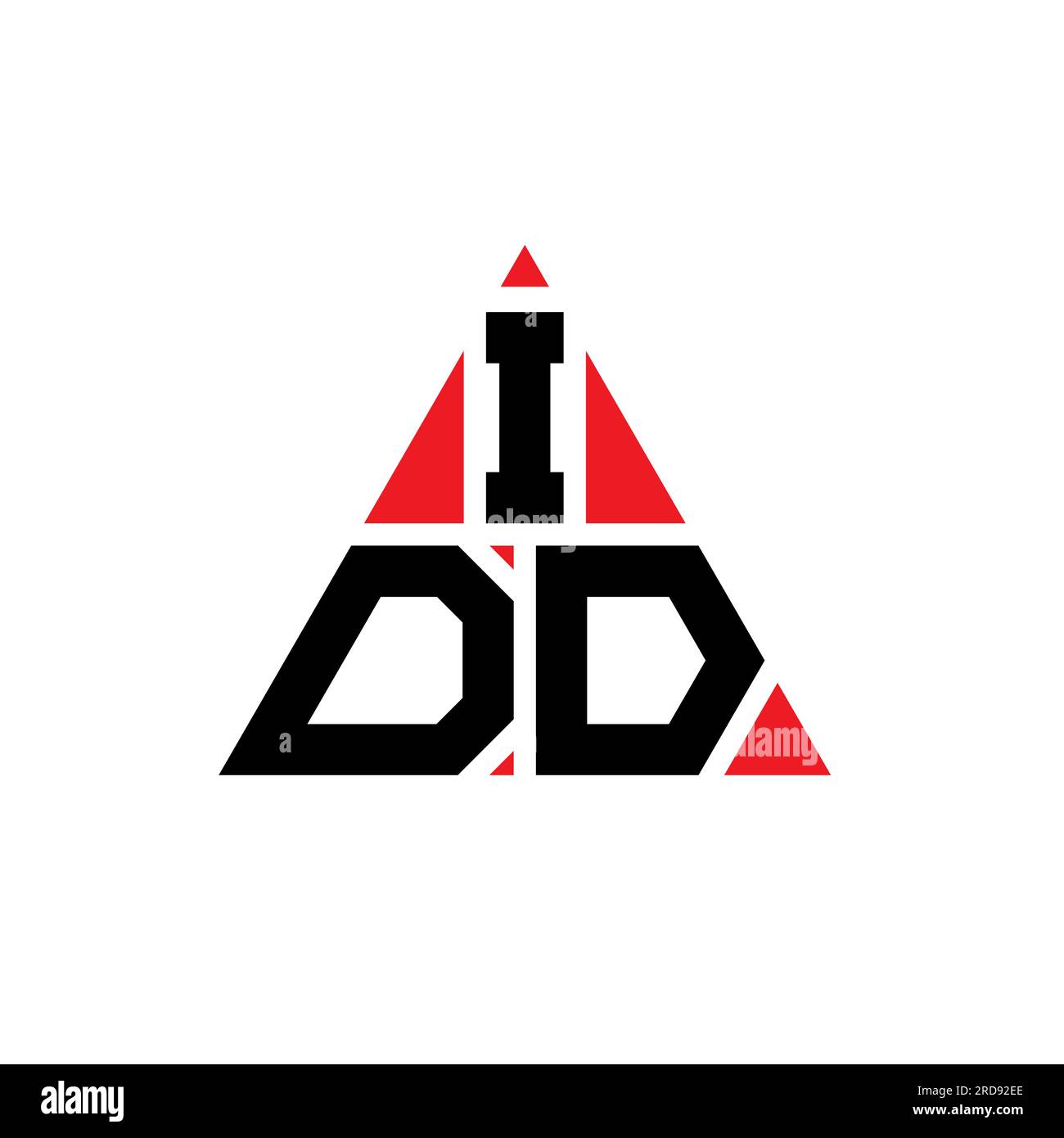 IDD triangle letter logo design with triangle shape. IDD triangle logo design monogram. IDD ...