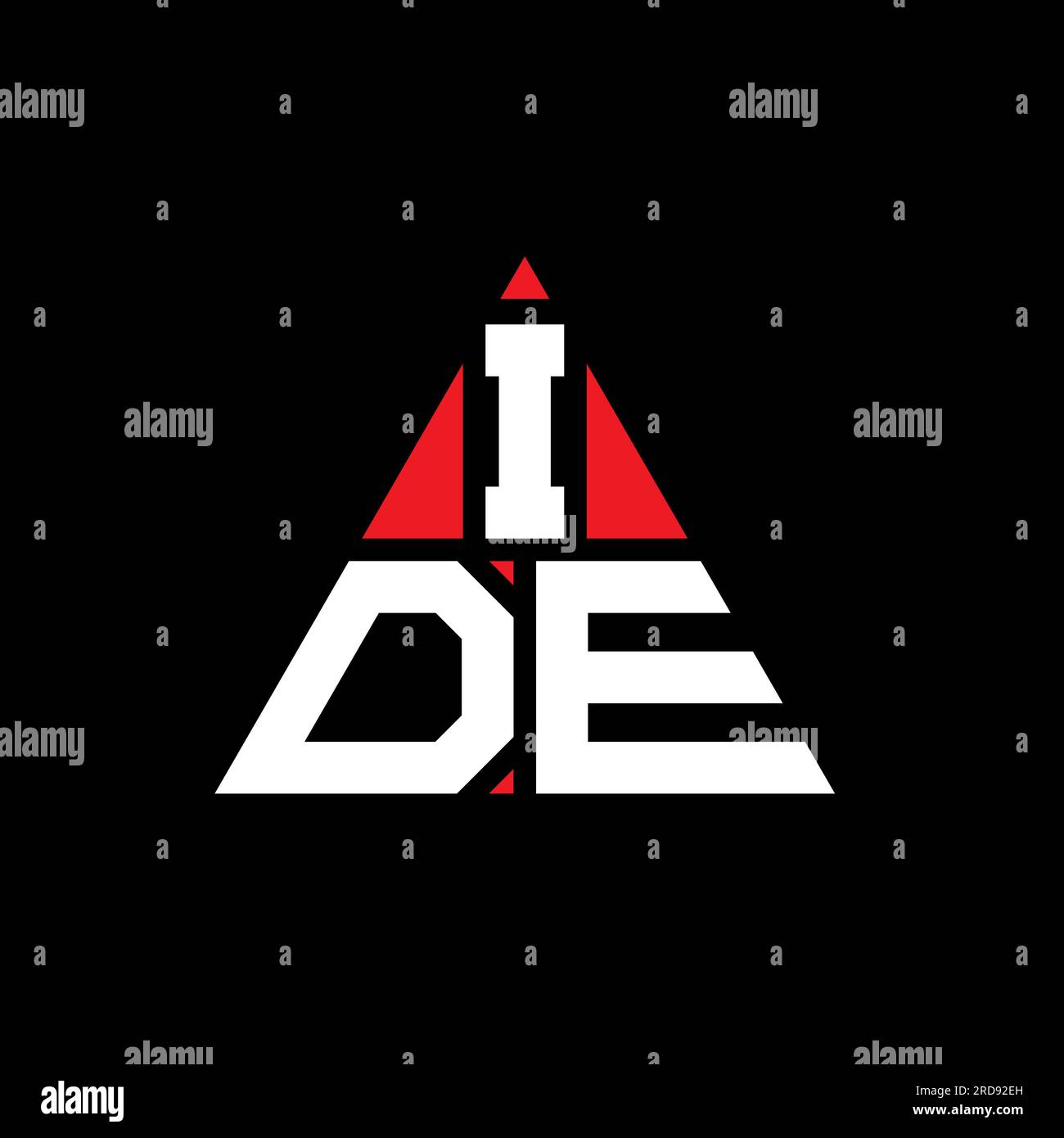 IDE triangle letter logo design with triangle shape. IDE triangle logo ...