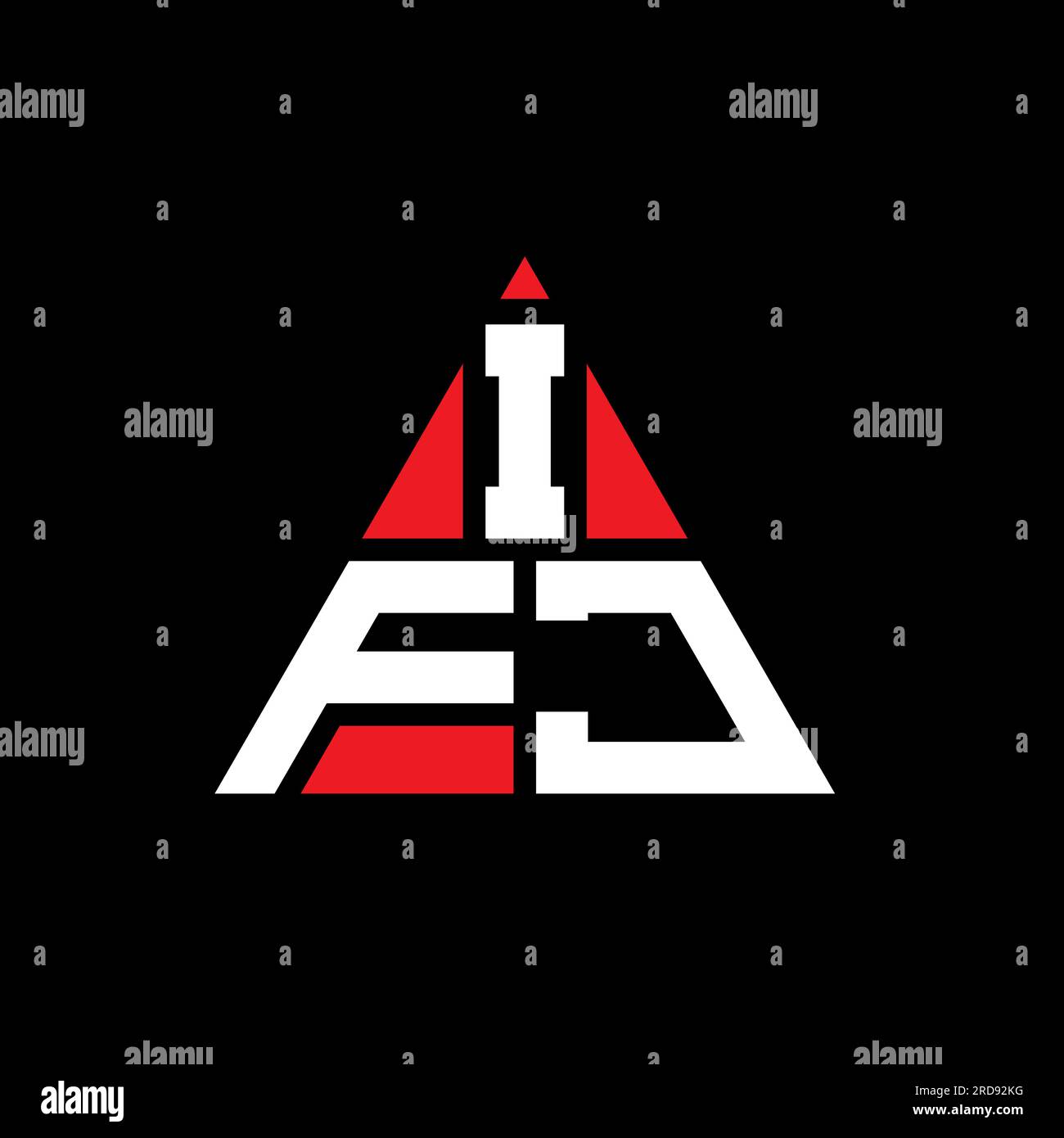 IFJ triangle letter logo design with triangle shape. IFJ triangle logo ...