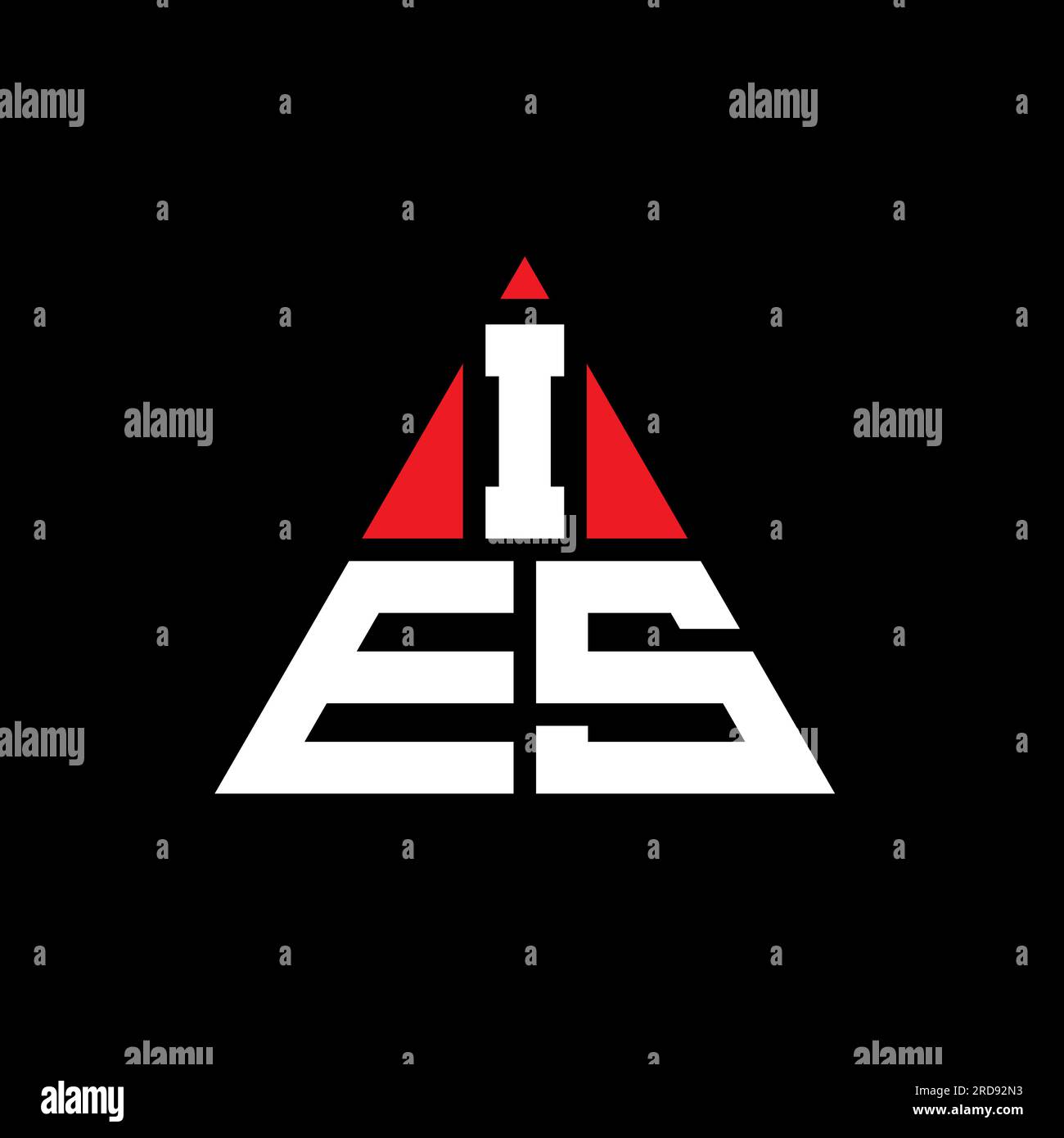 IES triangle letter logo design with triangle shape. IES triangle logo ...