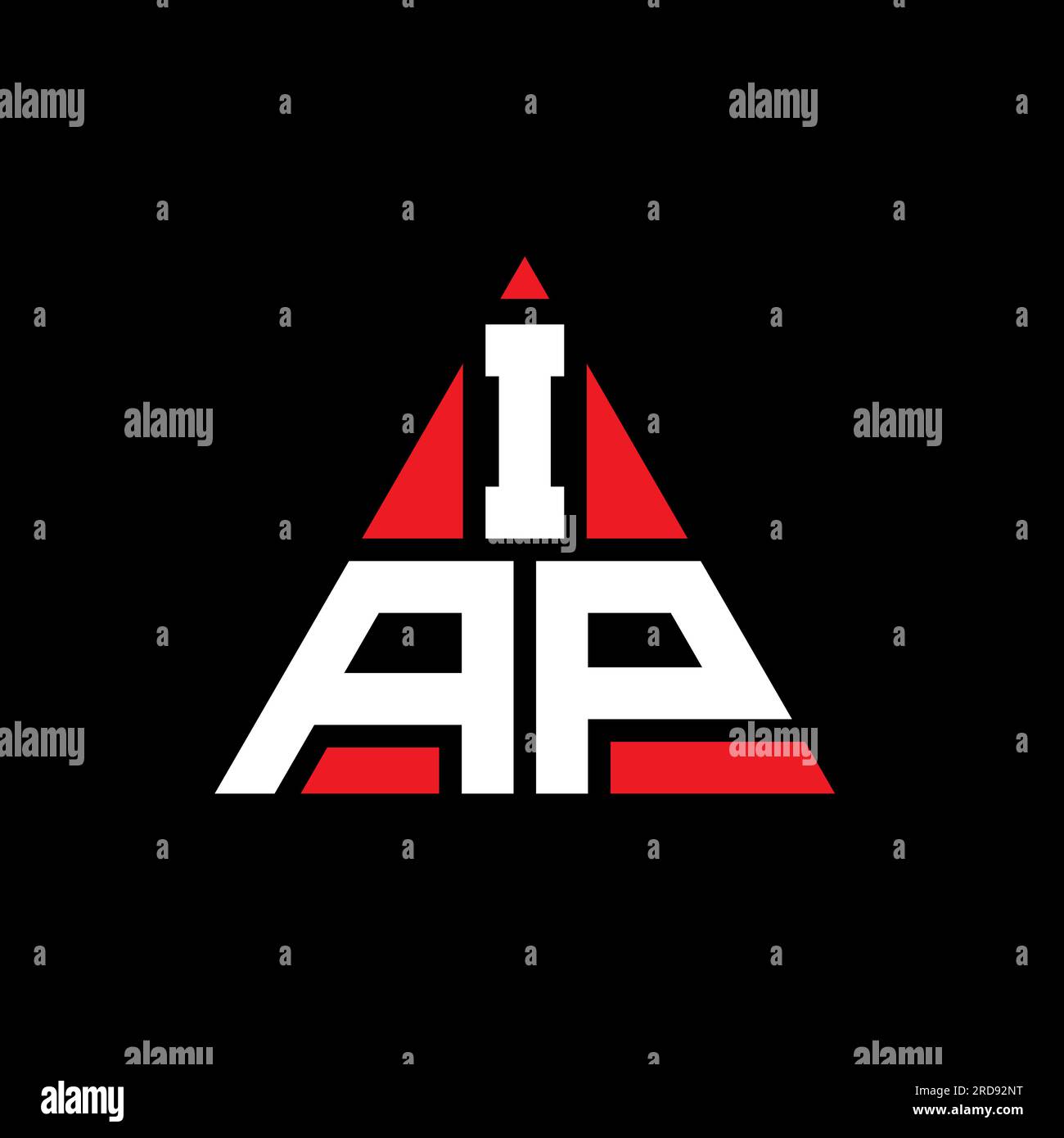 IAP triangle letter logo design with triangle shape. IAP triangle logo ...