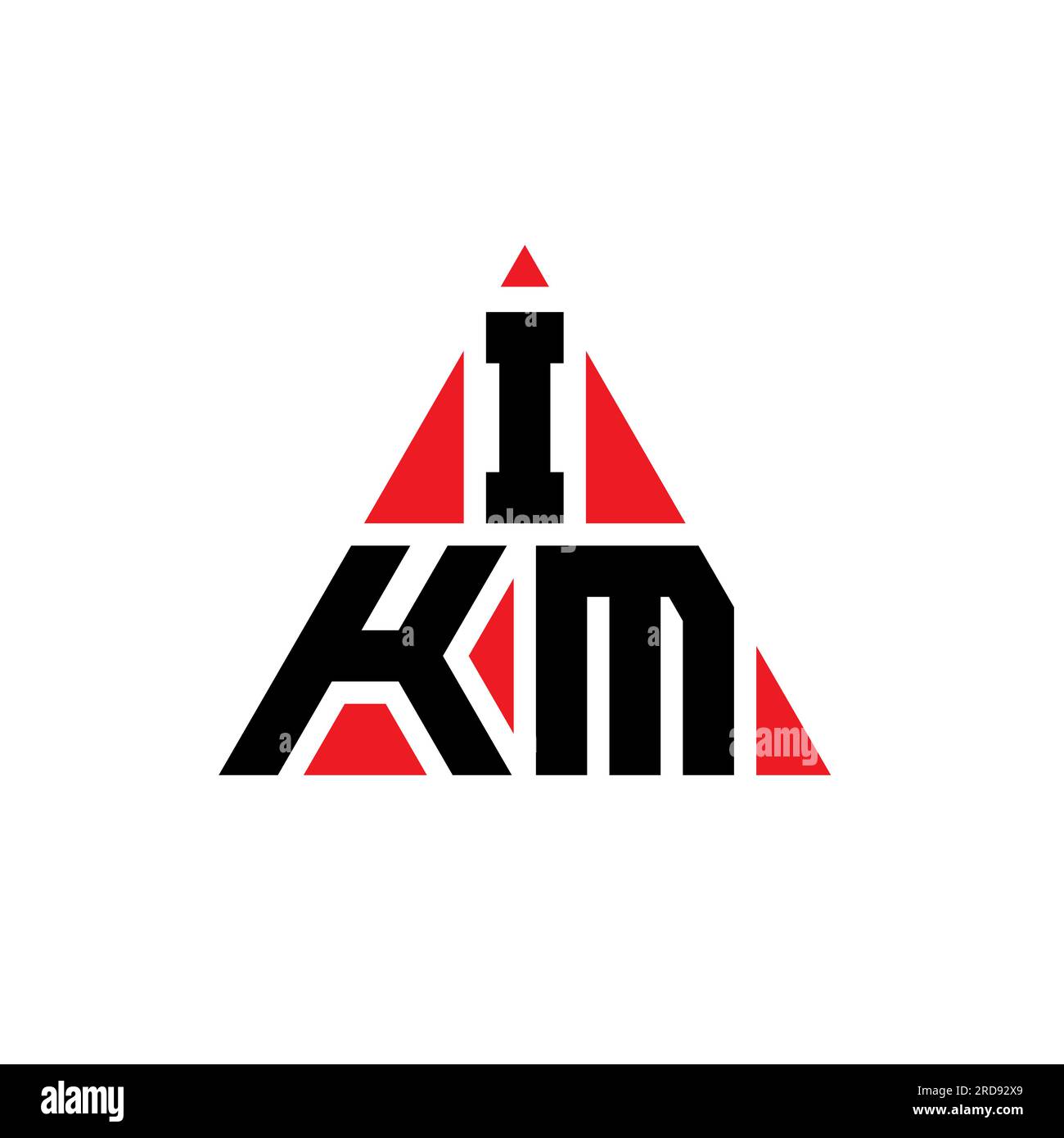IKM triangle letter logo design with triangle shape. IKM triangle logo ...