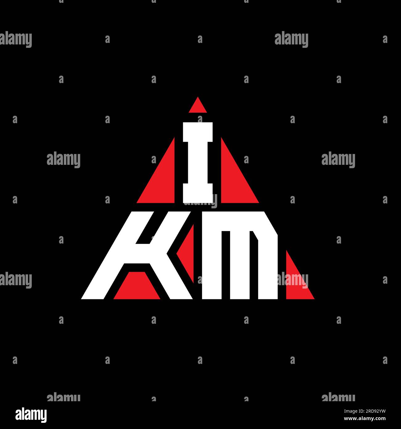 IKM triangle letter logo design with triangle shape. IKM triangle logo ...