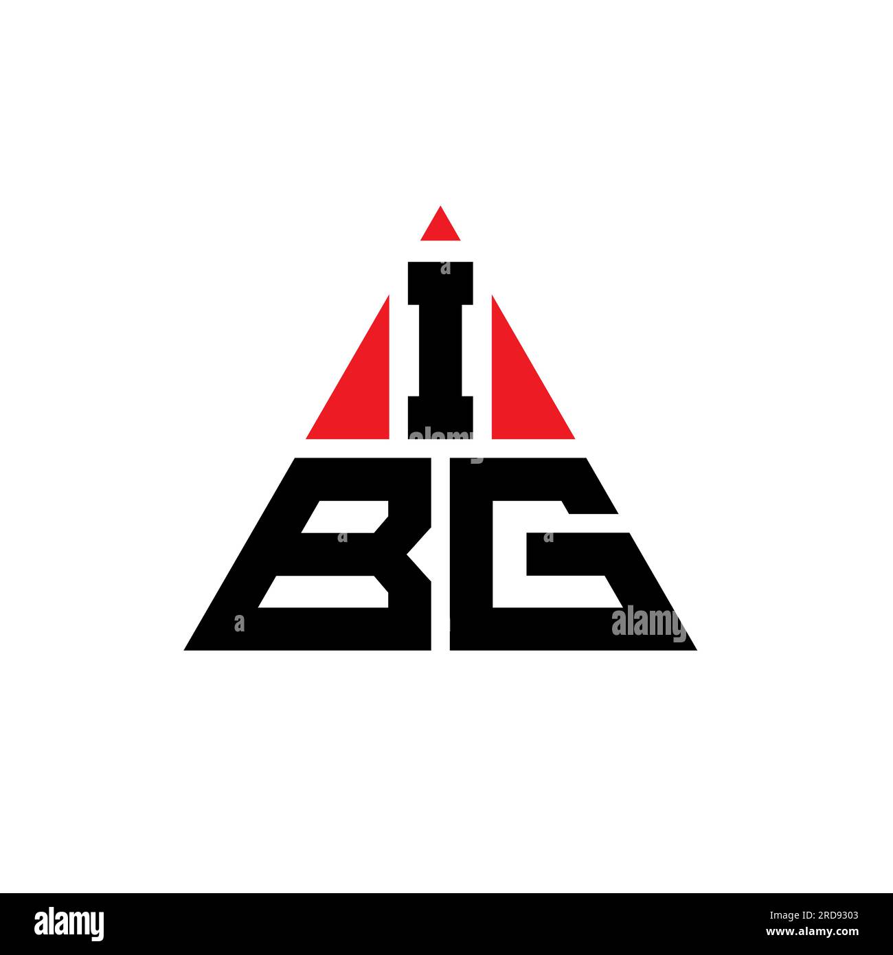 IBG triangle letter logo design with triangle shape. IBG triangle logo ...