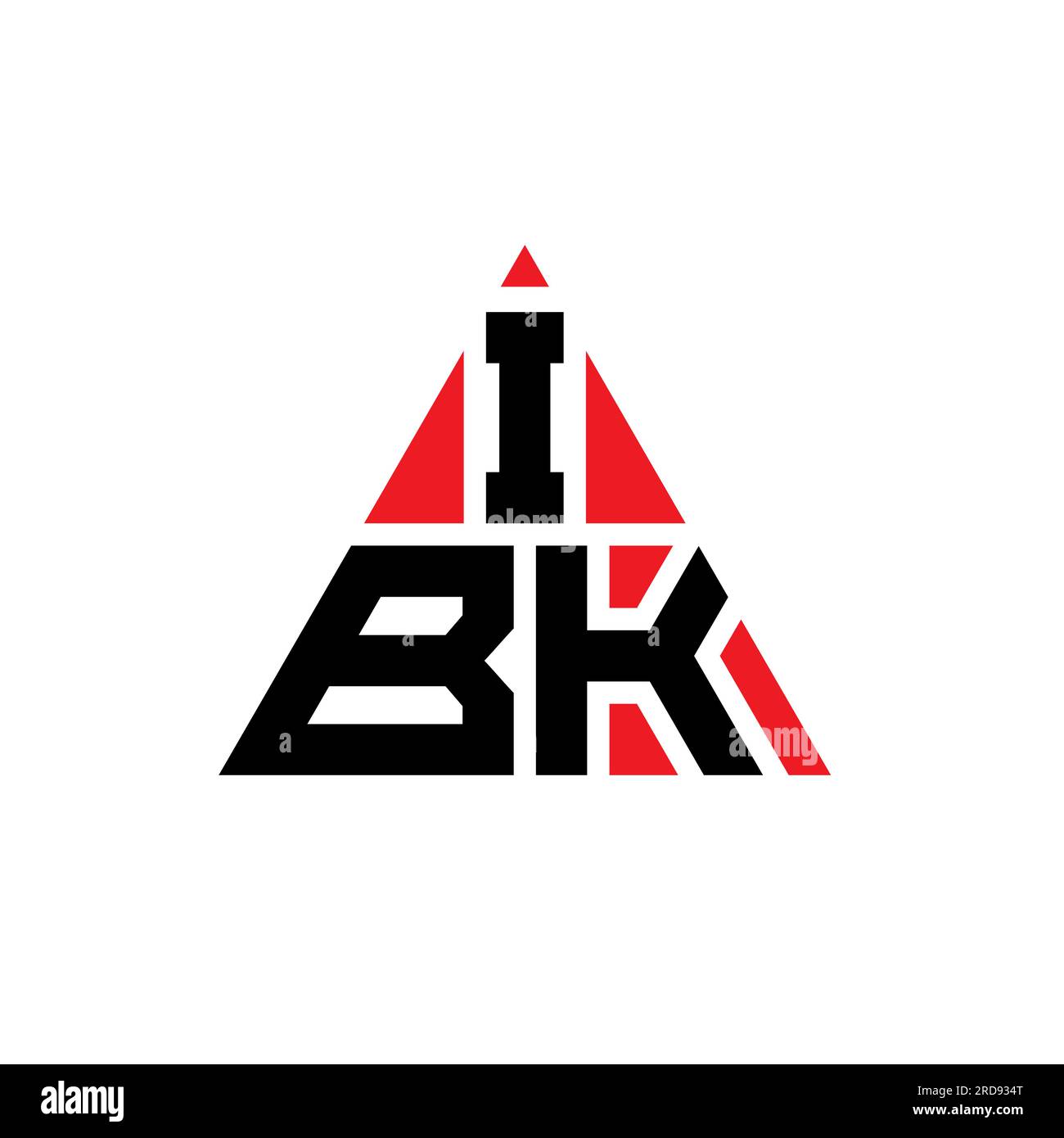IBK triangle letter logo design with triangle shape. IBK triangle logo design monogram. IBK ...