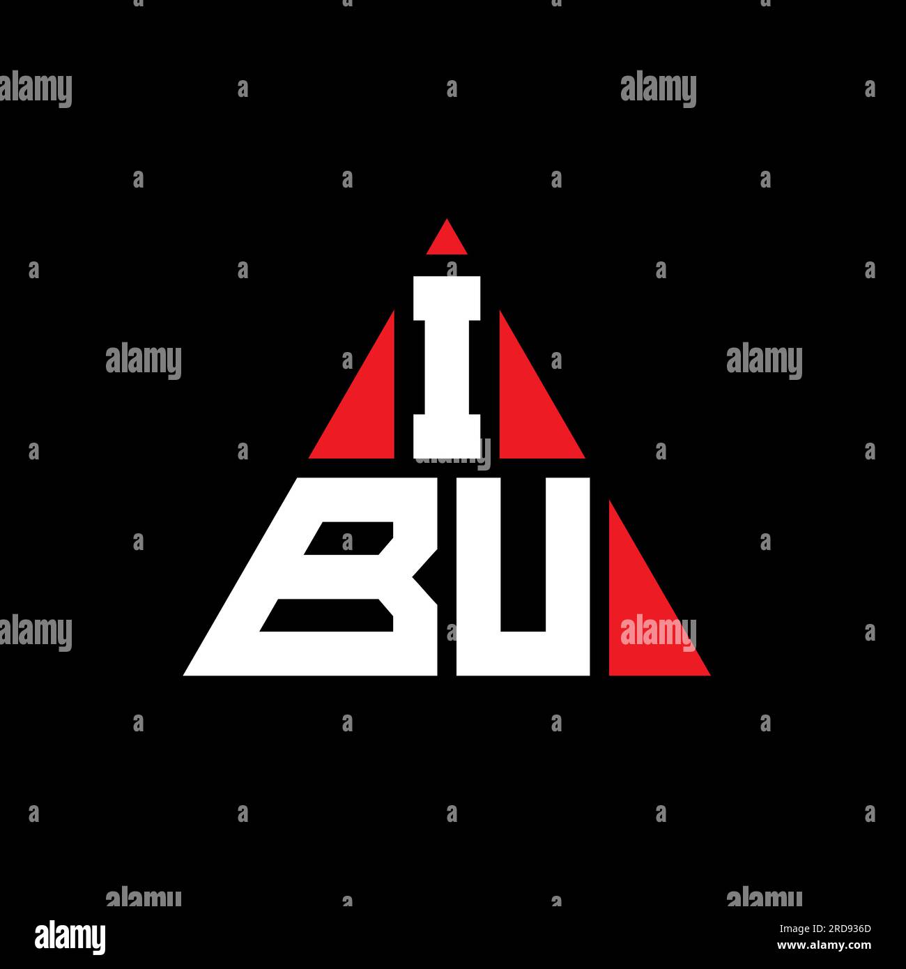 IBU triangle letter logo design with triangle shape. IBU triangle logo ...