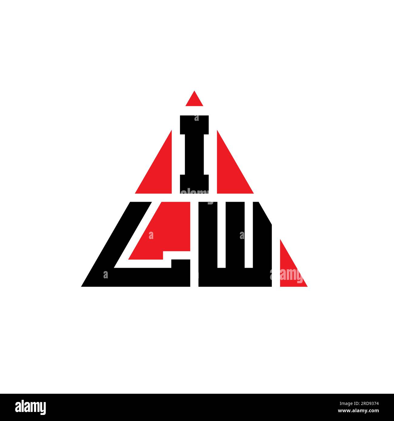 ILW triangle letter logo design with triangle shape. ILW triangle logo ...