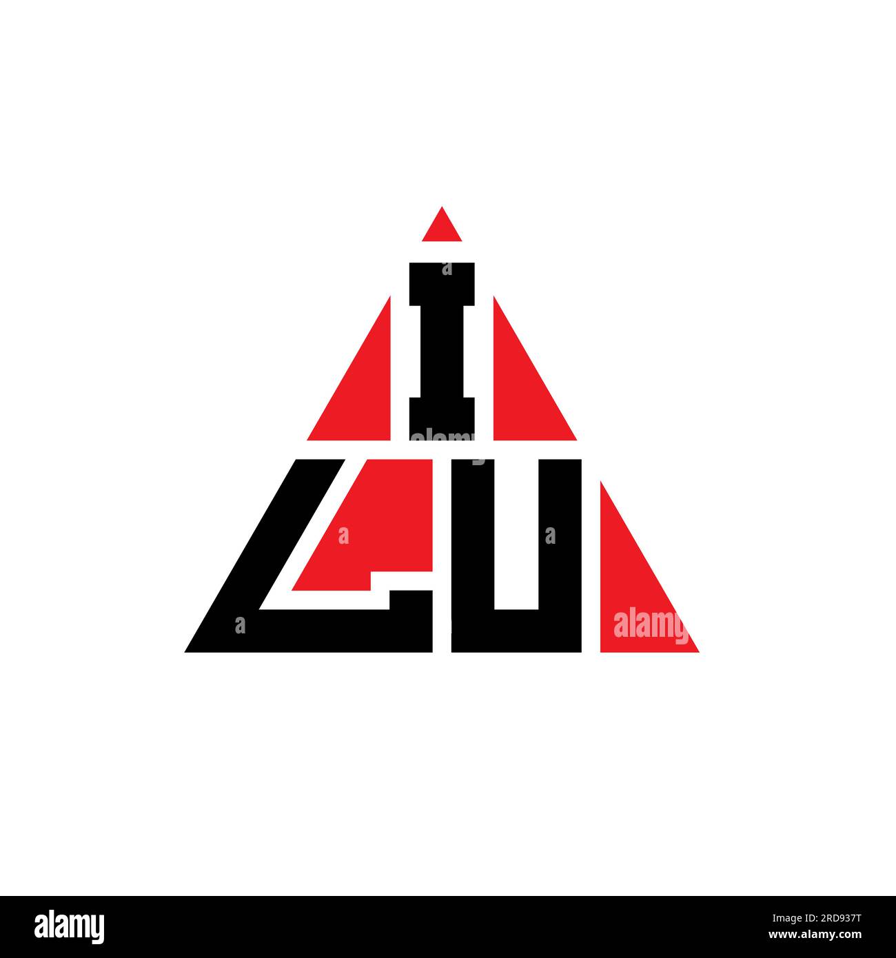 ILU triangle letter logo design with triangle shape. ILU triangle logo ...