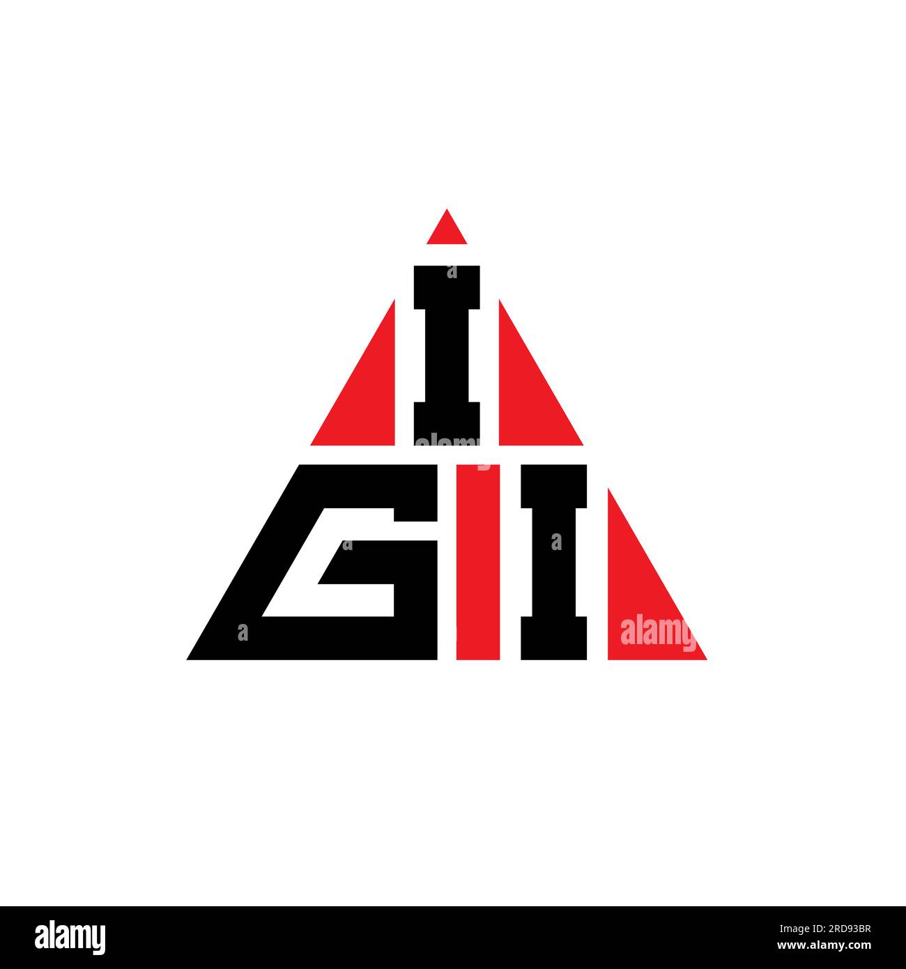 IGI triangle letter logo design with triangle shape. IGI triangle logo ...