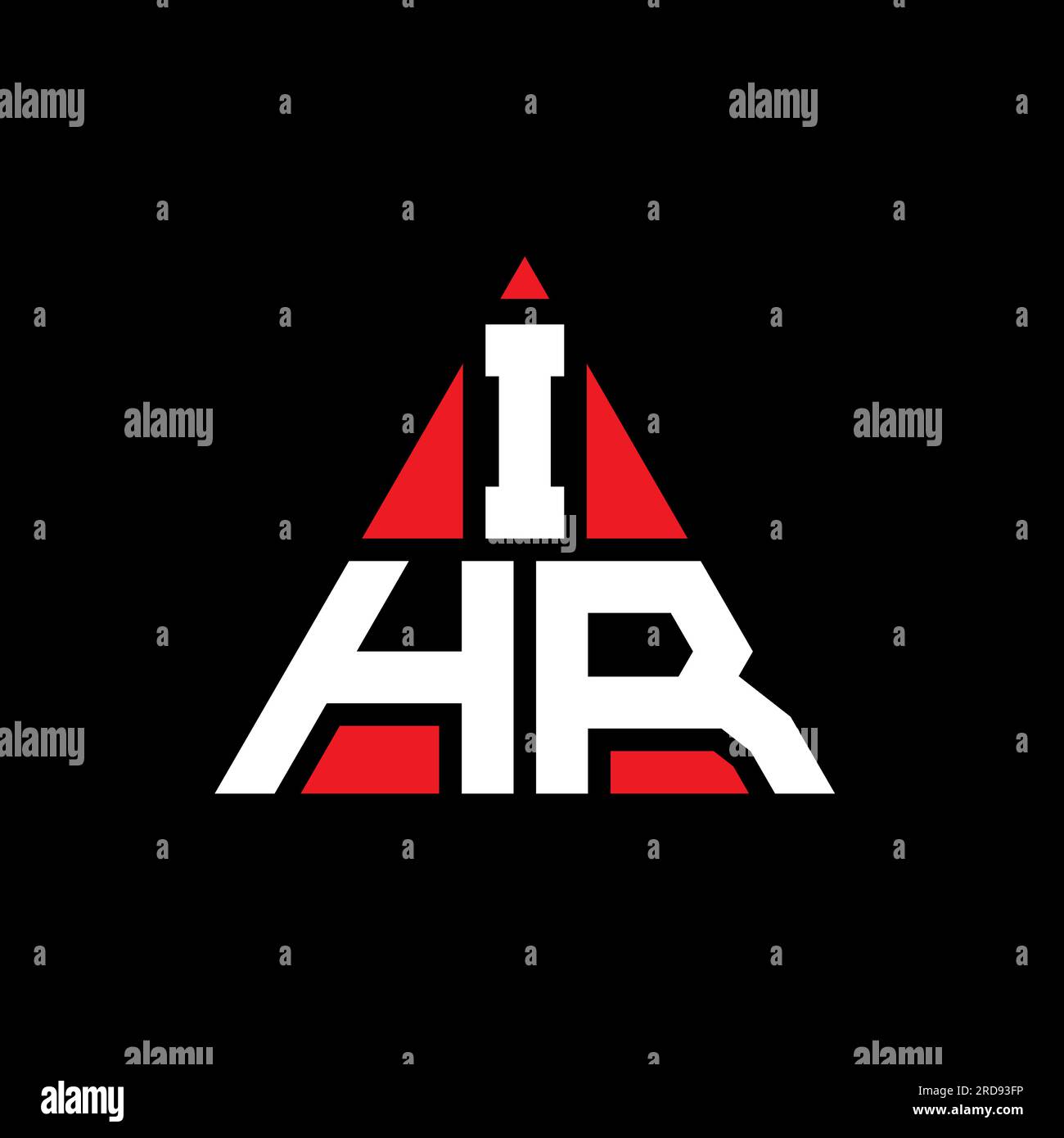 IHR triangle letter logo design with triangle shape. IHR triangle logo ...