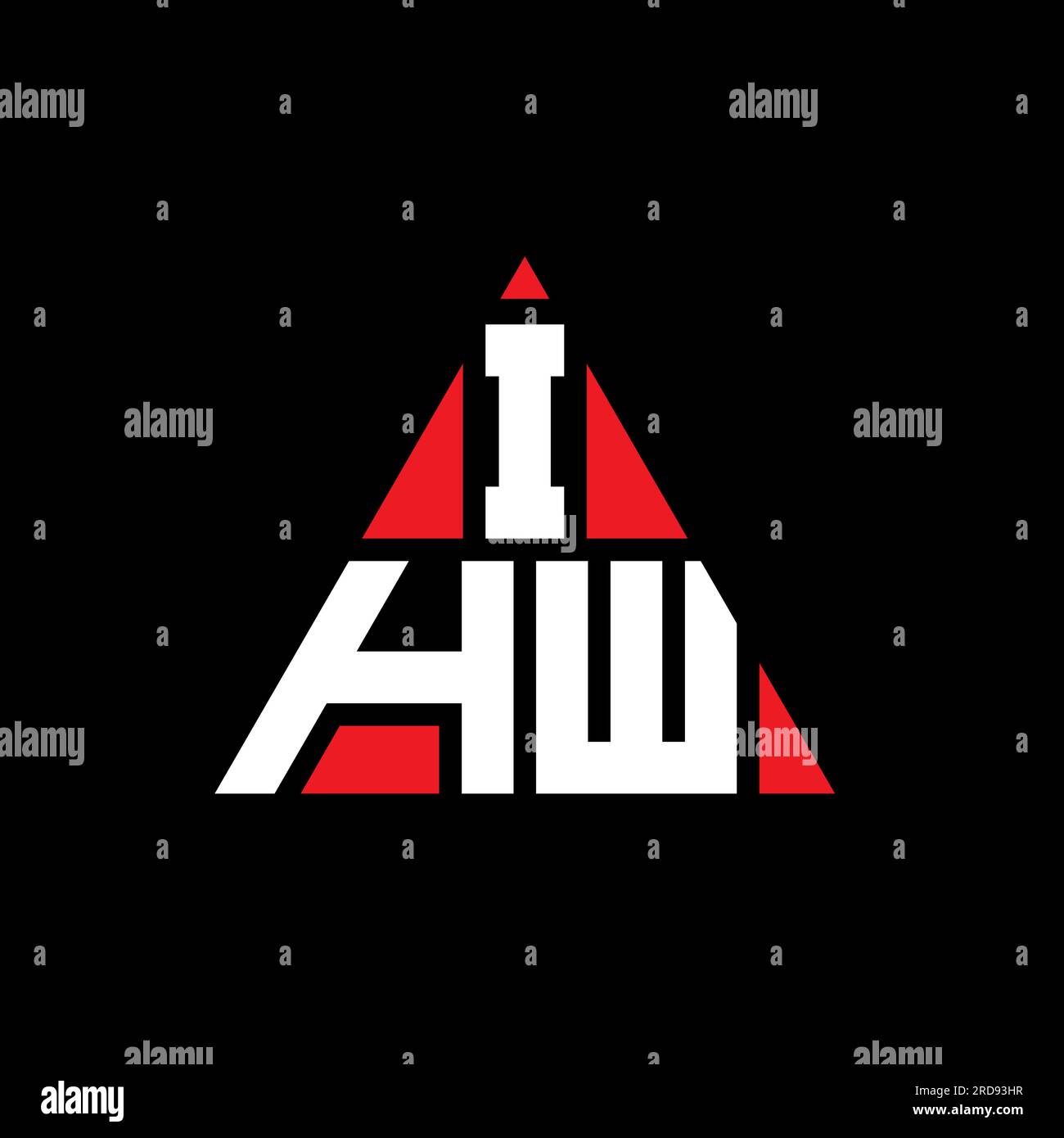 IHW triangle letter logo design with triangle shape. IHW triangle logo ...