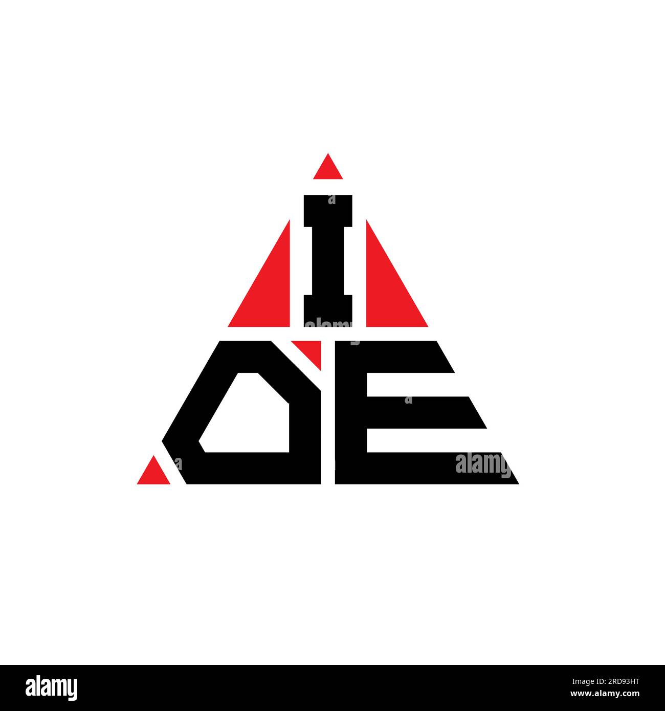 IOE triangle letter logo design with triangle shape. IOE triangle logo ...