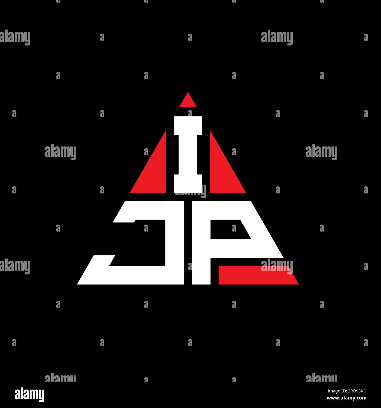 IJP triangle letter logo design with triangle shape. IJP triangle logo ...