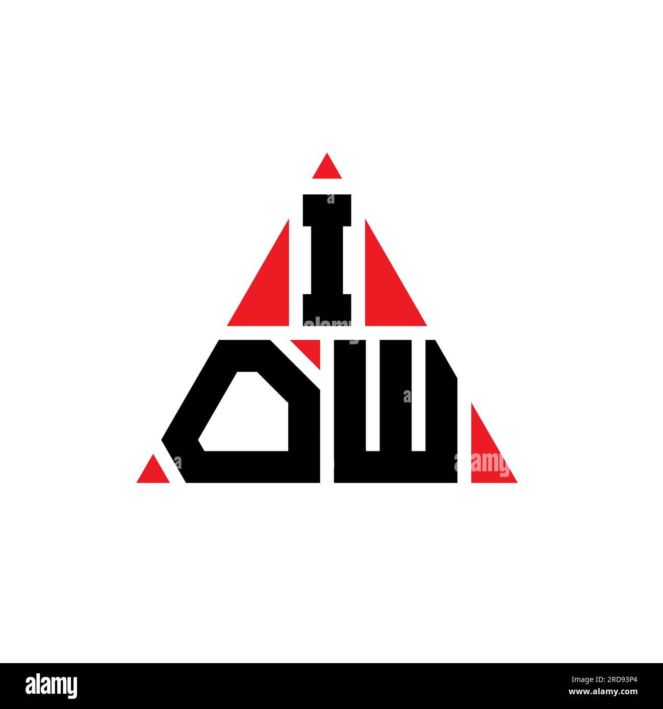 IOW triangle letter logo design with triangle shape. IOW triangle logo ...