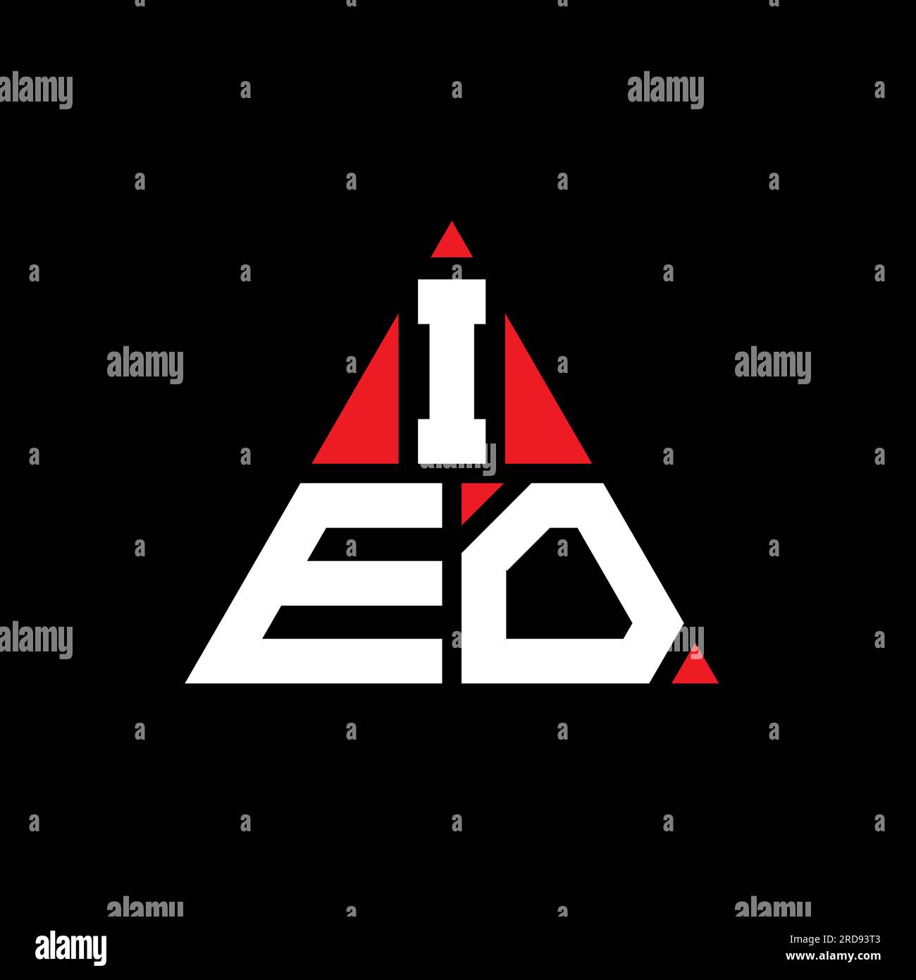 IEO triangle letter logo design with triangle shape. IEO triangle logo ...