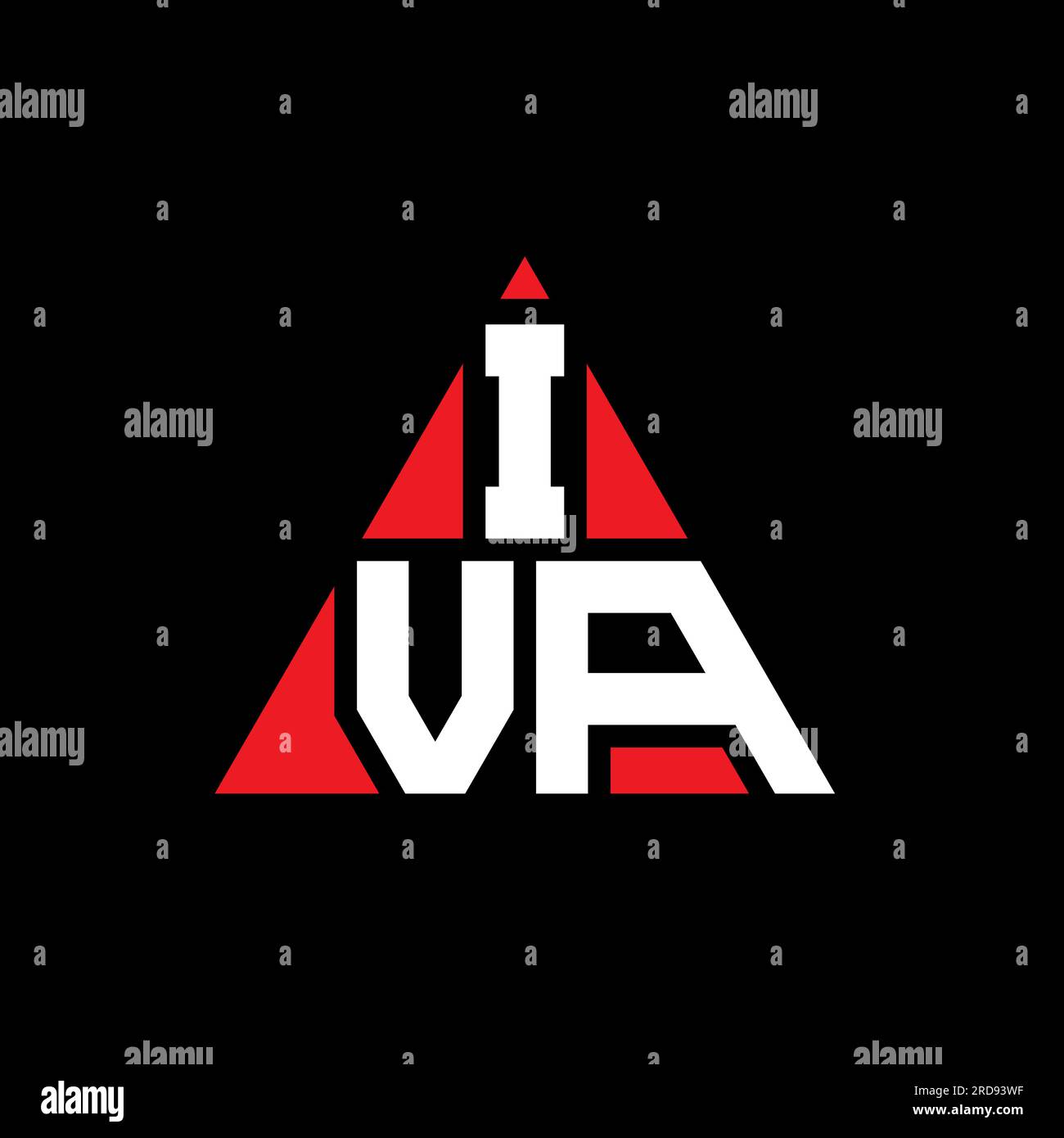IVA triangle letter logo design with triangle shape. IVA triangle logo ...