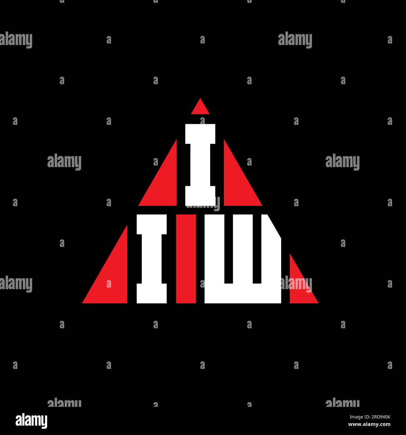 IIW triangle letter logo design with triangle shape. IIW triangle logo ...