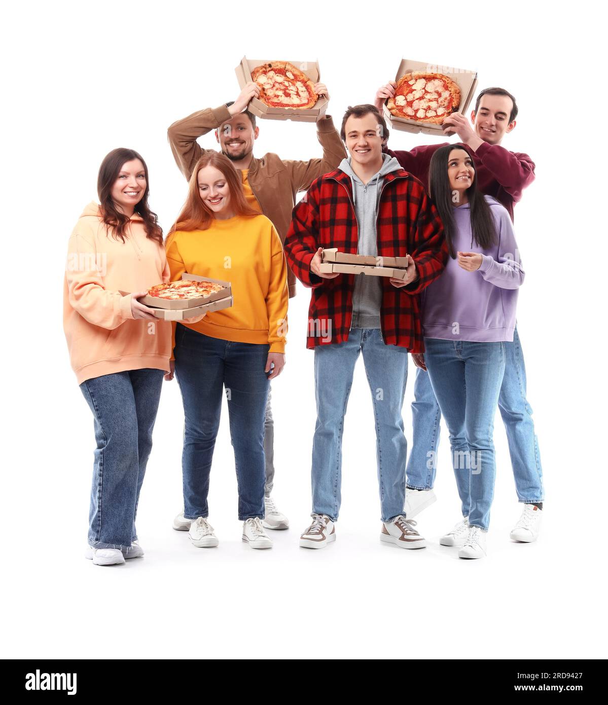 Group of friends eating Cut Out Stock Images & Pictures - Alamy
