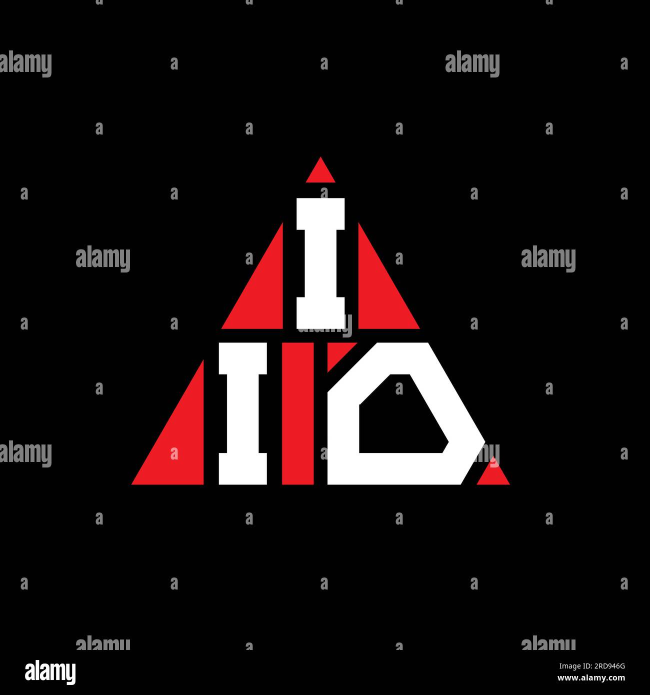 IIO triangle letter logo design with triangle shape. IIO triangle logo ...