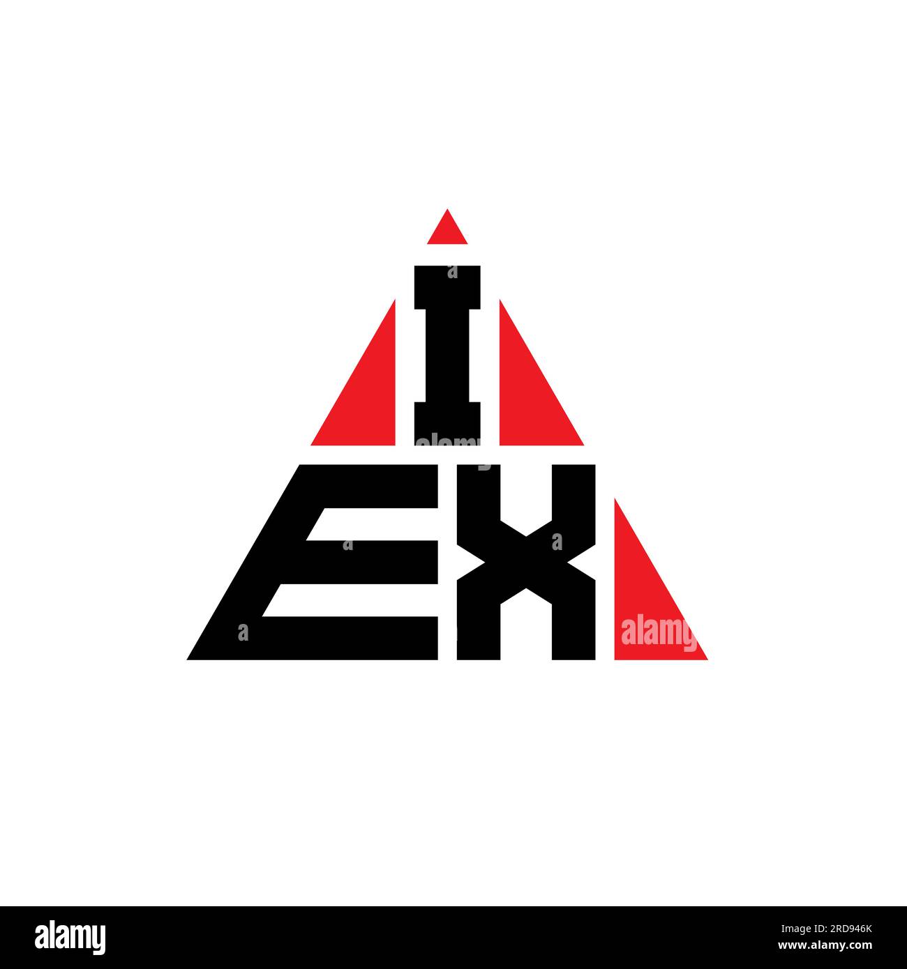 IEX triangle letter logo design with triangle shape. IEX triangle logo ...