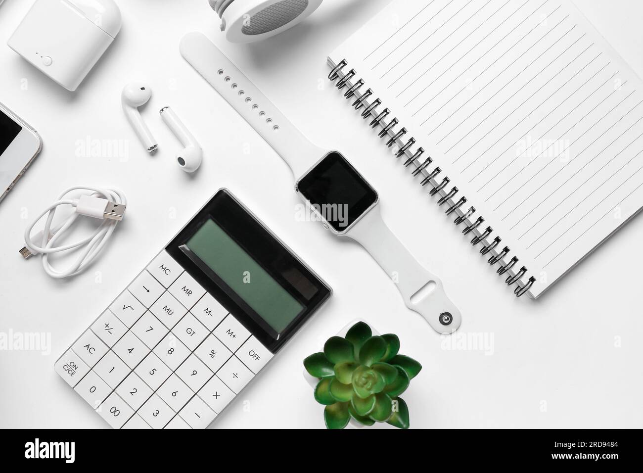 Set of different gadgets isolated on white background Stock Photo - Alamy