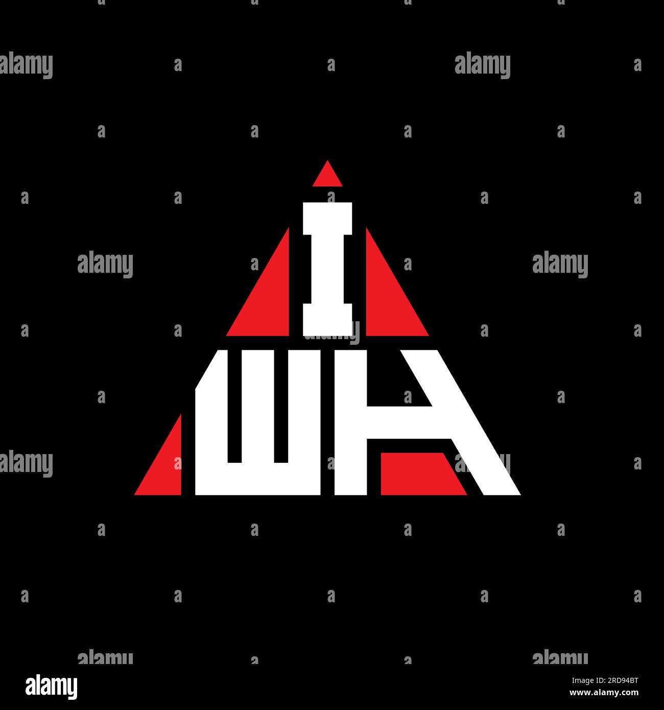 IWH triangle letter logo design with triangle shape. IWH triangle logo ...