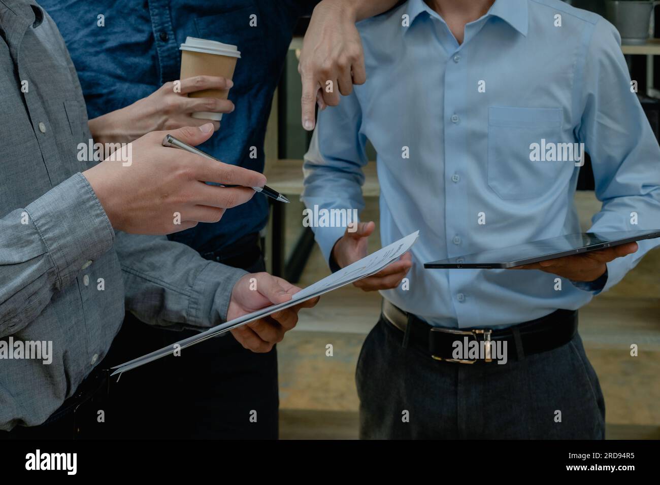 startup business, business team planning teamwork paperwork audit and ...