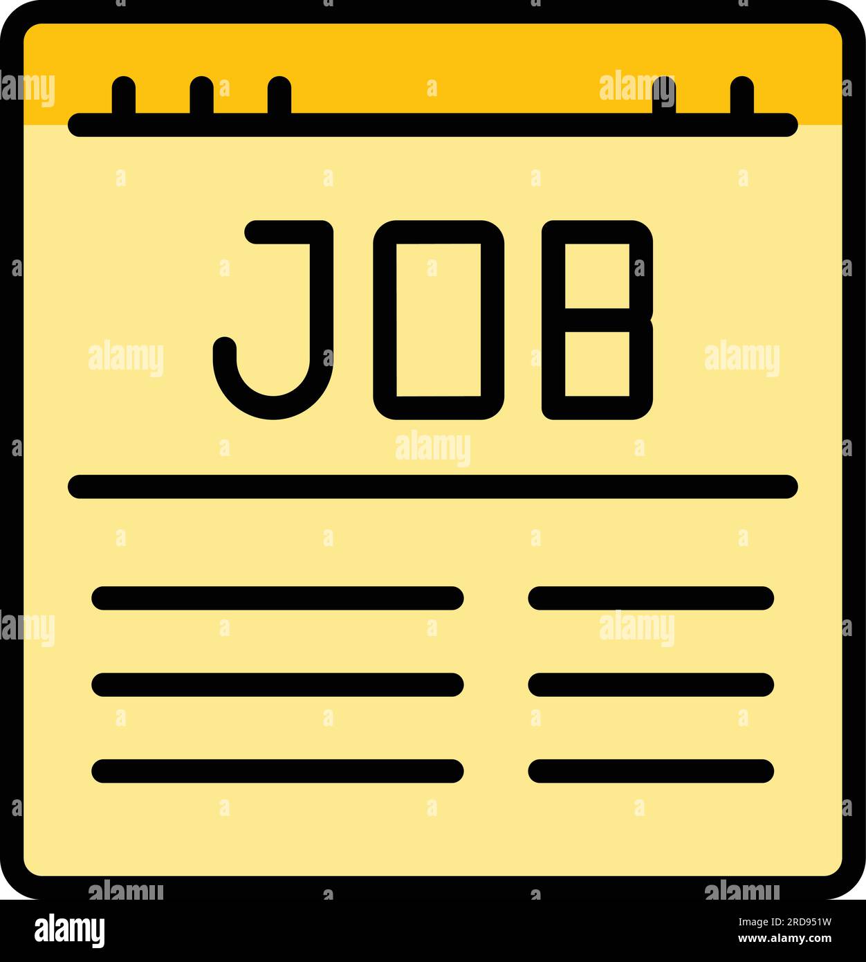 Job web page icon outline vector. Landing website. Laptop site color ...