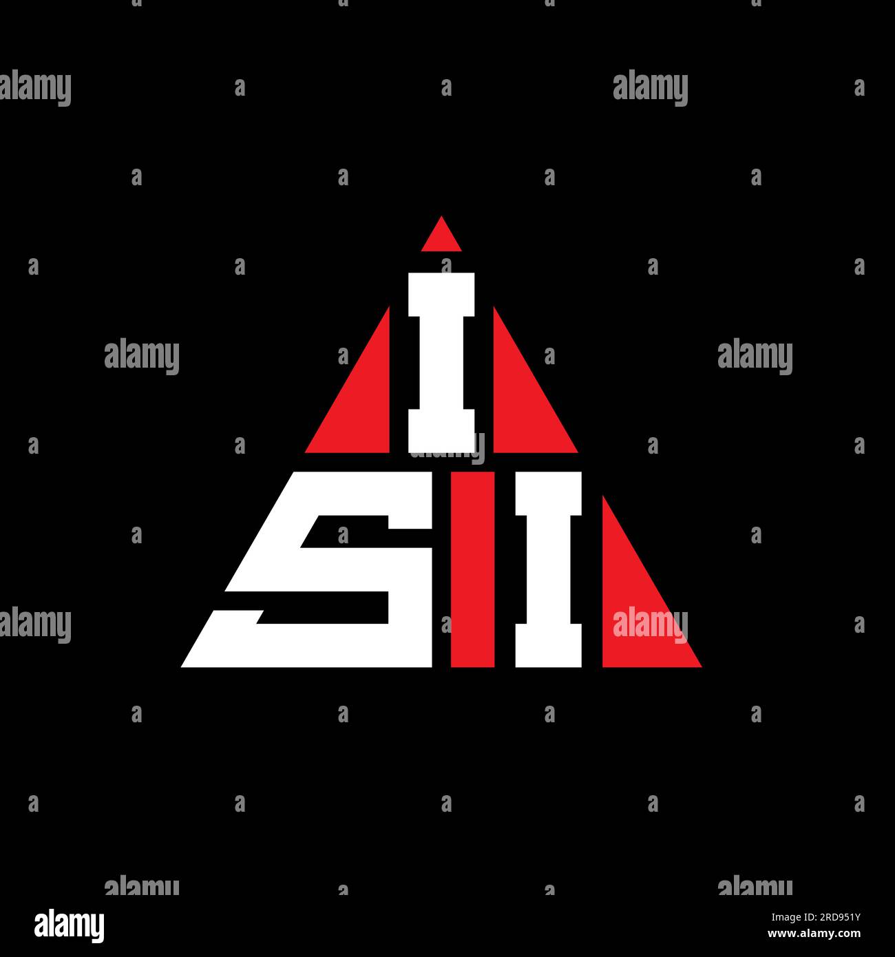 ISI triangle letter logo design with triangle shape. ISI triangle logo ...